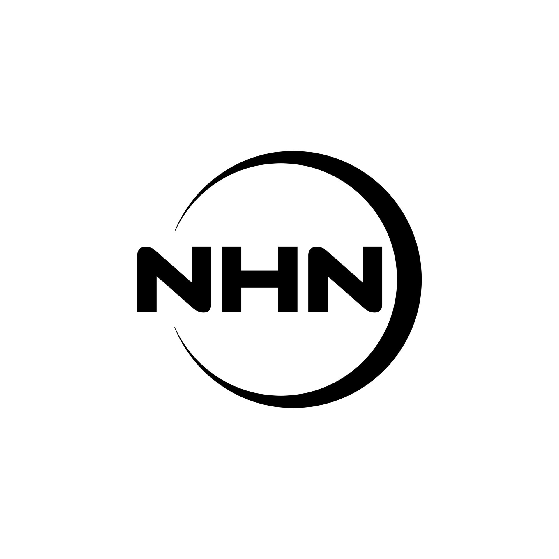 nhn letra logo diseño en ilustración. vector logo, caligrafía diseños para logo, póster ...