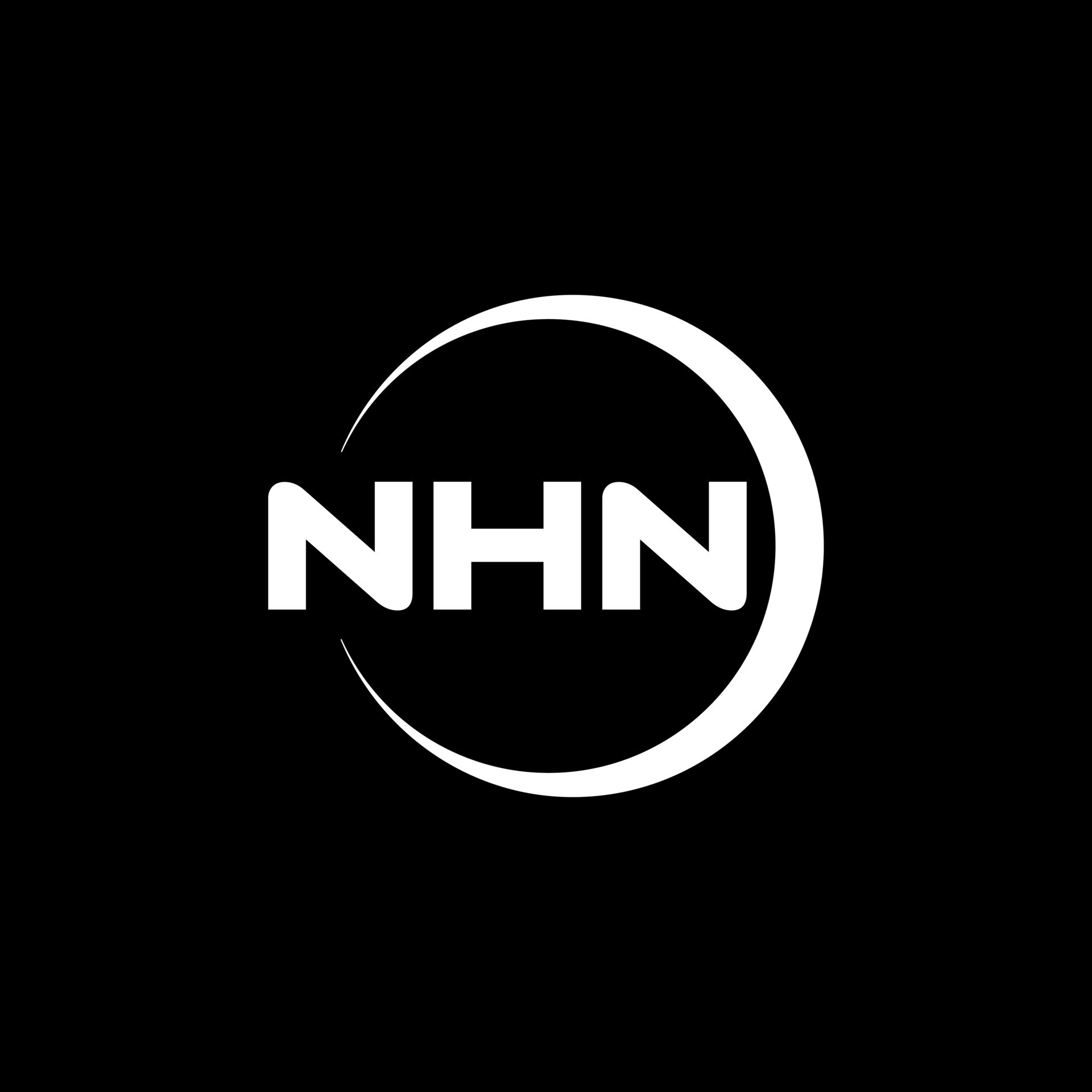 nhn letra logo diseño en ilustración. vector logo, caligrafía diseños para logo, póster ...