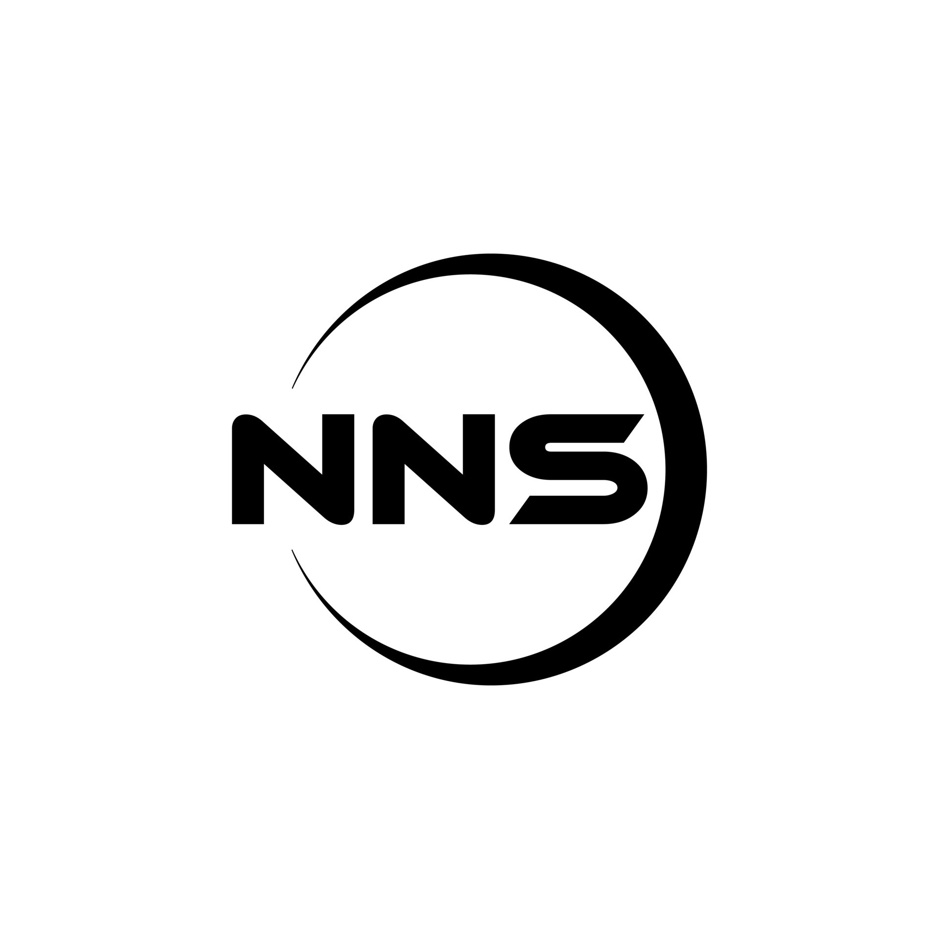 diseño del logotipo de la letra nns en la ilustración. logotipo vectorial, diseños de caligrafía ...
