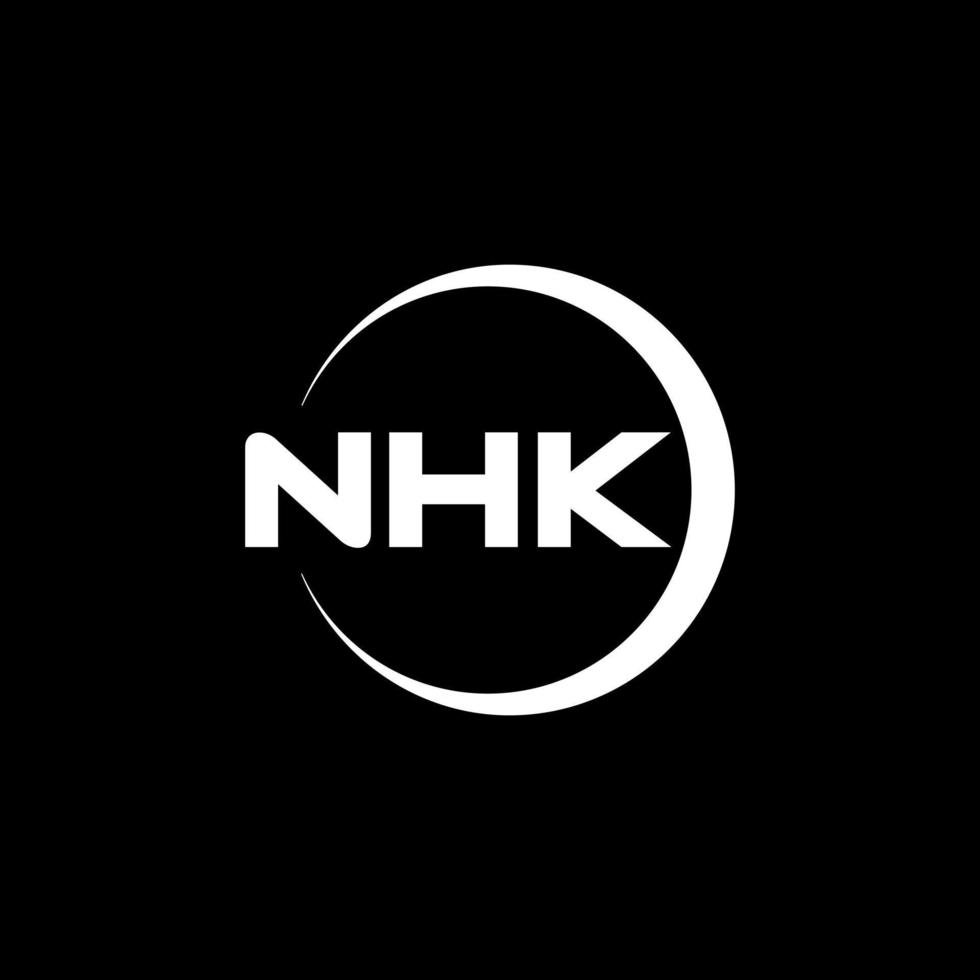 nhk letra logo diseño en ilustración. vector logo, caligrafía diseños para logo, póster ...