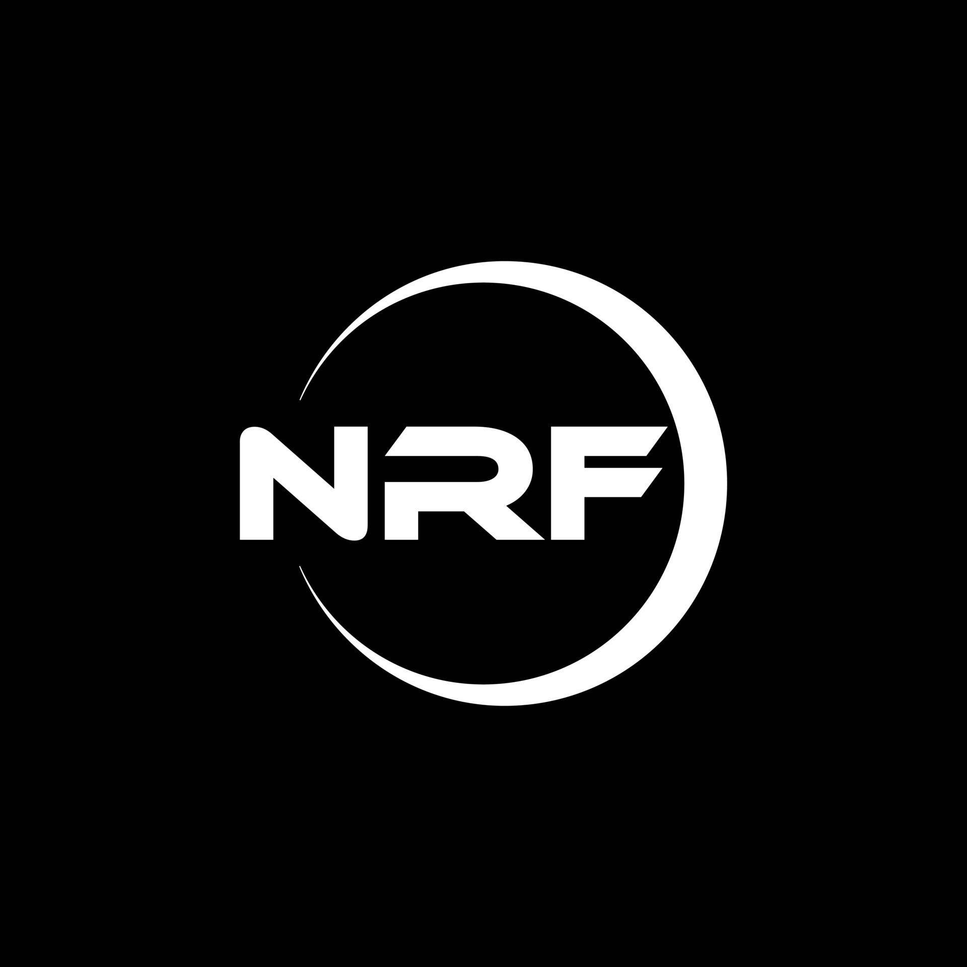 nrf letra logo diseño en ilustración. vector logo, caligrafía diseños para logo, póster ...