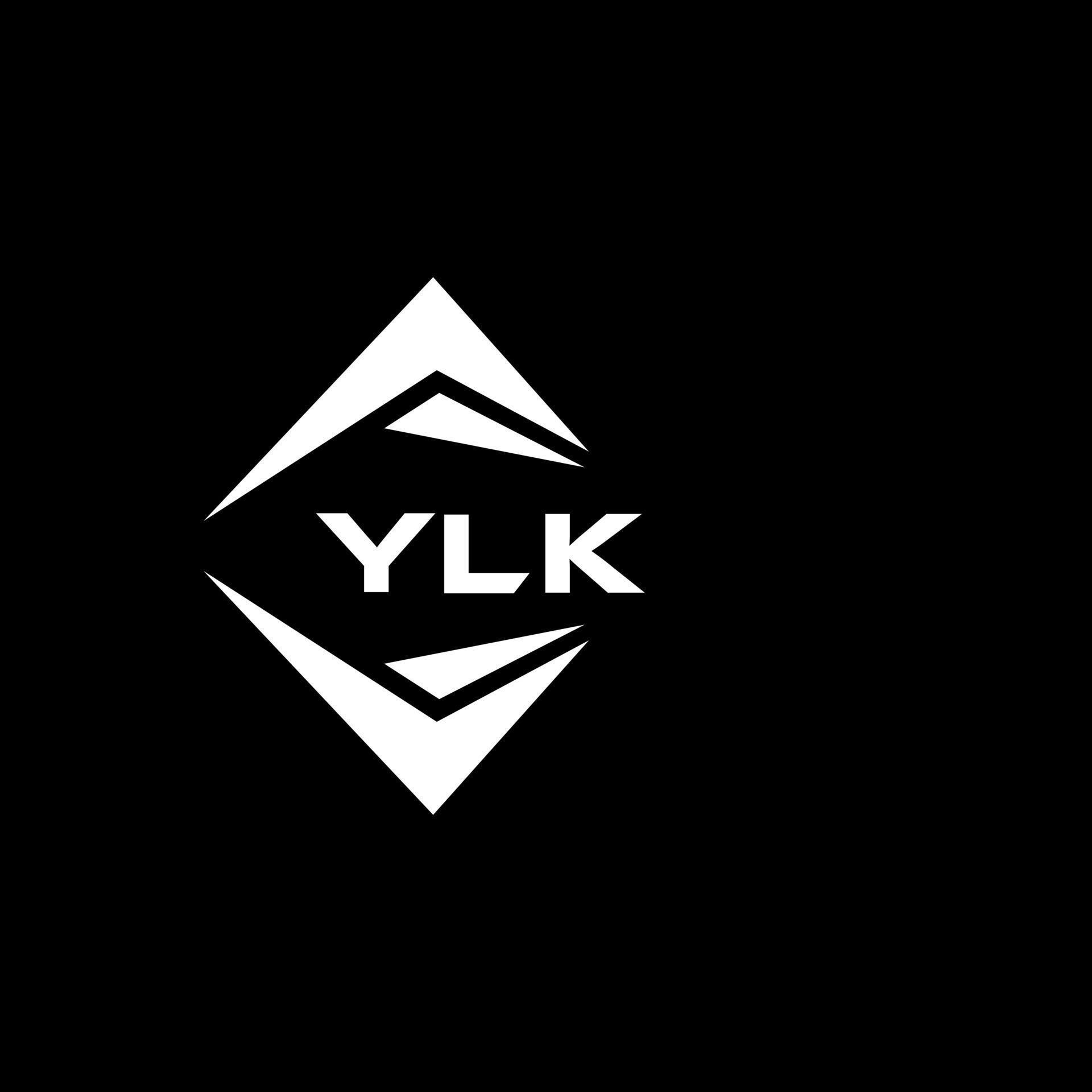 Ylk Abstract Monogram Shield Logo Design On Black Background Ylk Creative Initials Letter Logo