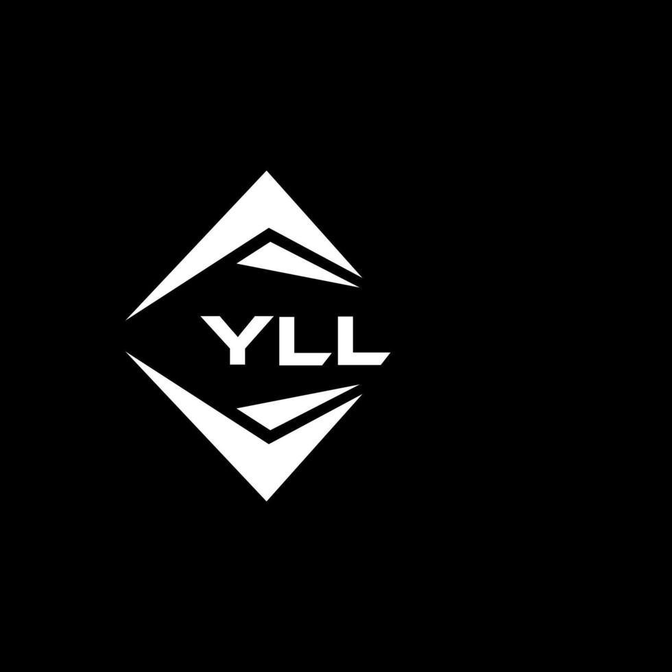 Yll Abstract Monogram Shield Logo Design On Black Background Yll