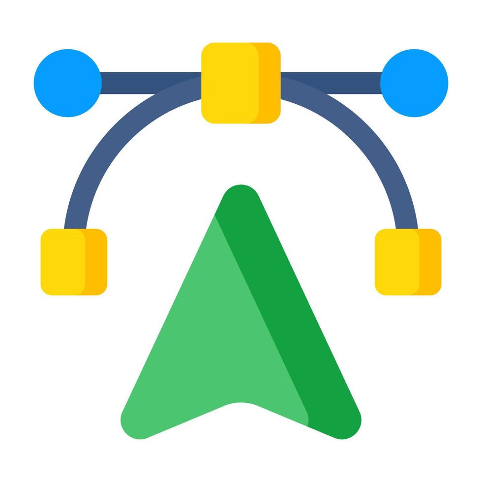 Pen With Nodes Bezier Curve Icon 20080945 Vector Art At Vecteezy