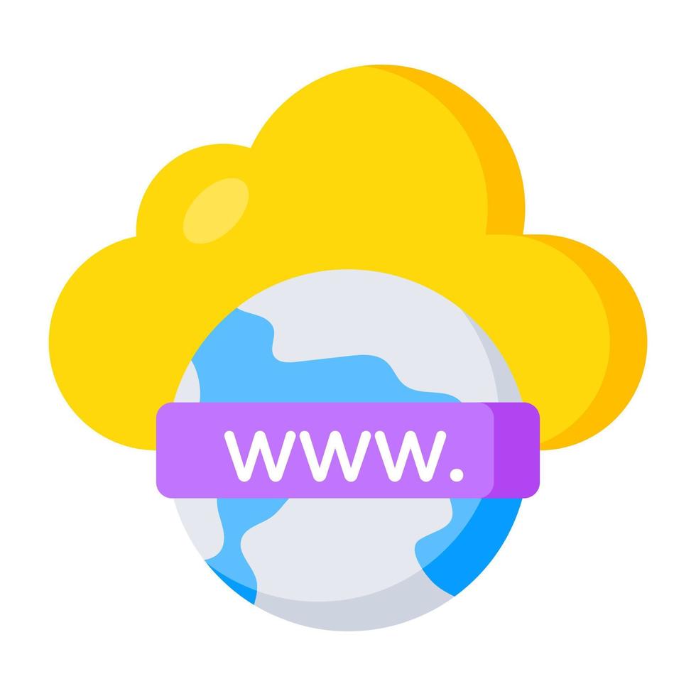 Icon of cloud browser in flat design 20081184 Vector Art at Vecteezy
