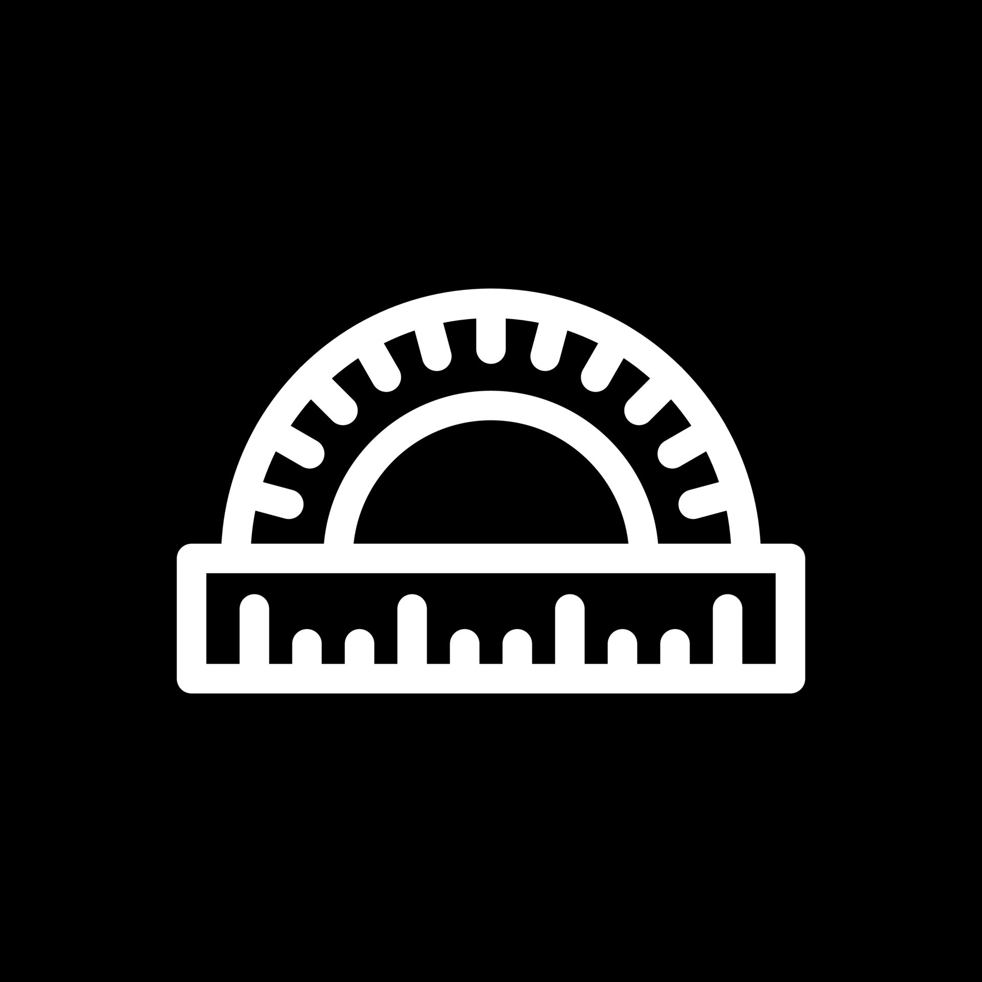 Protractor Vector Icon Design 20081653 Vector Art At Vecteezy
