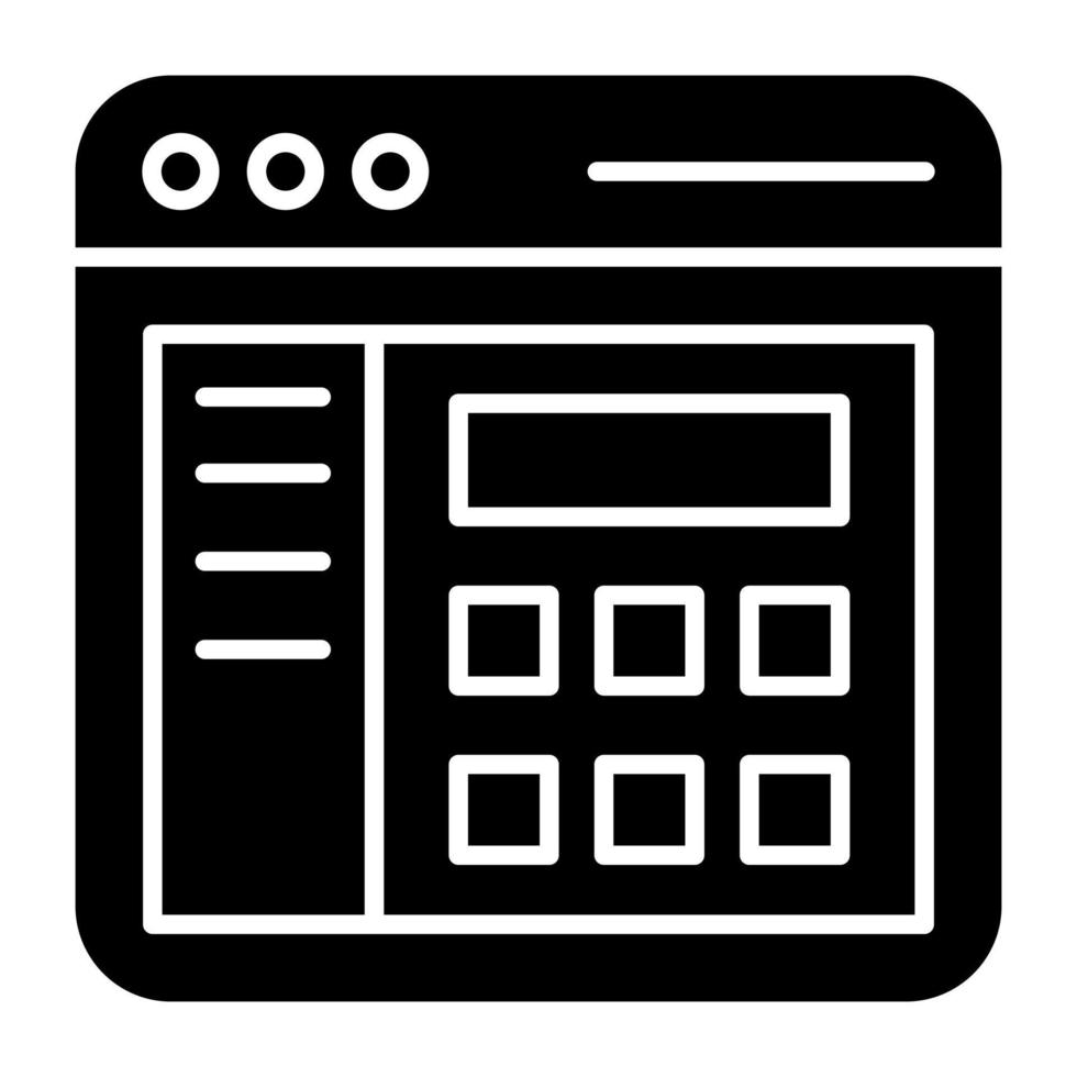 Filled design icon of web layout 20082571 Vector Art at Vecteezy