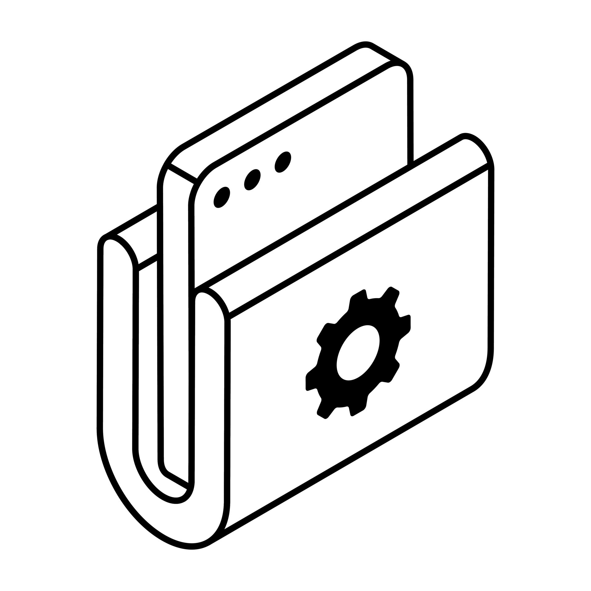 Conceptual linear design icon of folder setting 20082814 Vector Art at ...