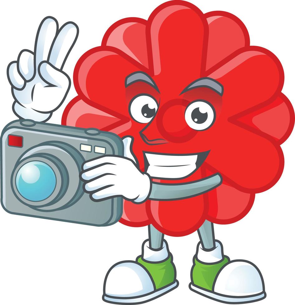 Chinese Red Flower Cartoon Character Style 20087415 Vector Art At Vecteezy