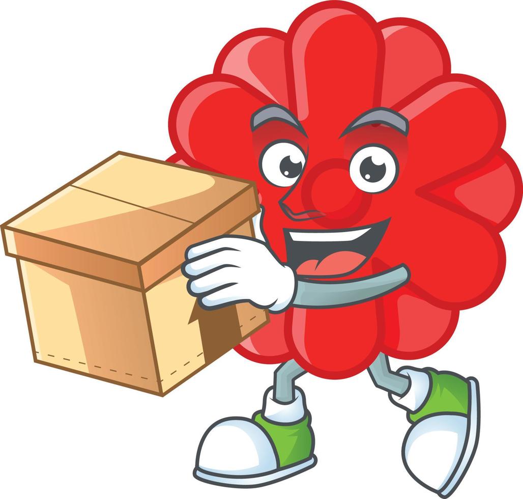 Chinese Red Flower Cartoon Character Style 20087704 Vector Art At Vecteezy