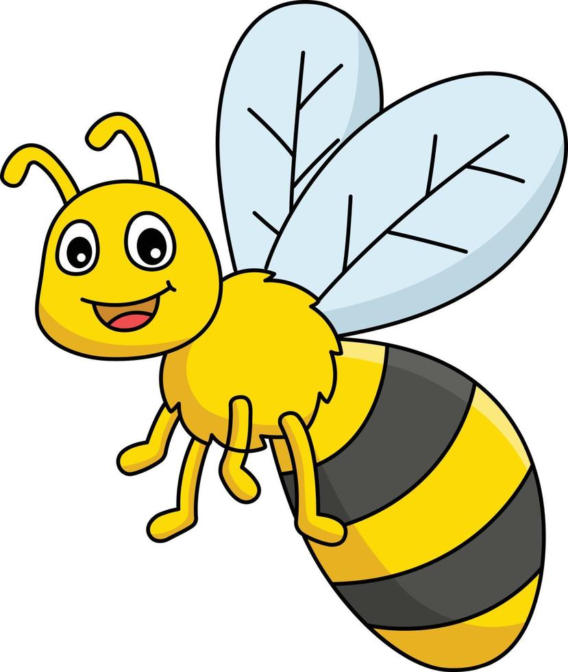 Spring Bee Cartoon Colored Clipart Illustration 20088434 Vector Art at ...