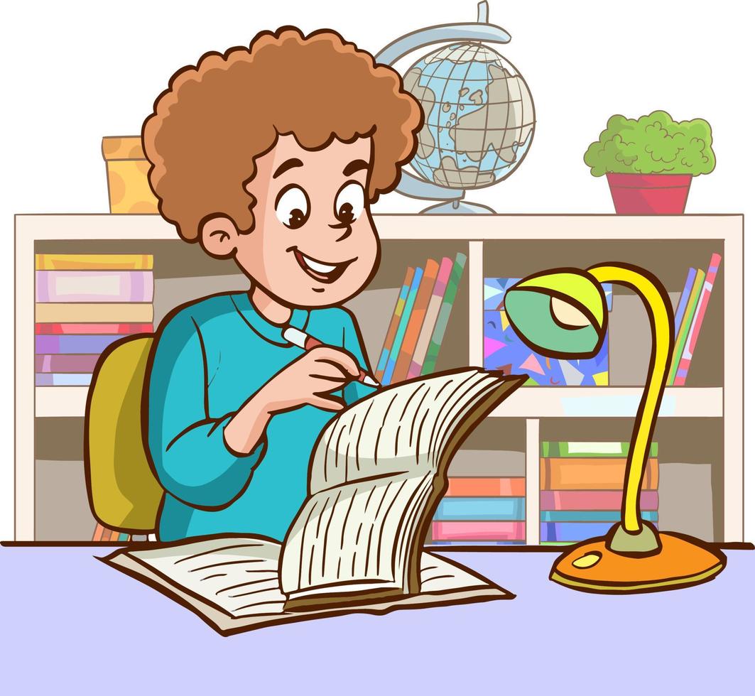 cute boy studying at the table cartoon vector illustration 20088550 ... cute boy studying at the table cartoon vector illustration 20088550 ...