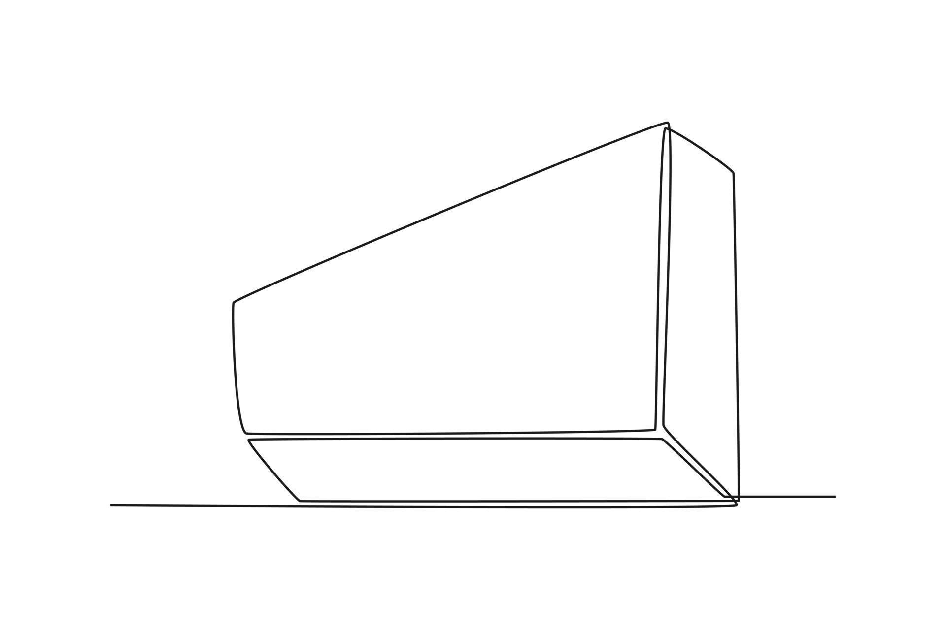 Single one line drawing rectangular prism. Geometric shapes concept. Continuous line draw design ...