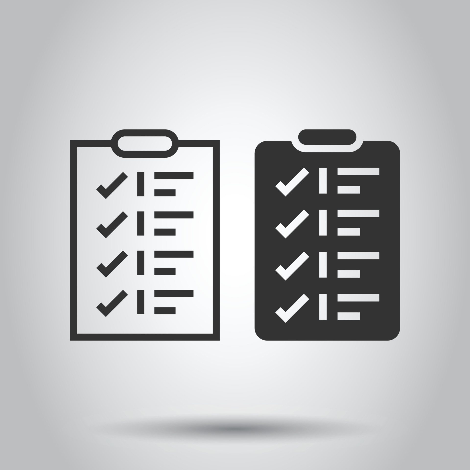 To do list icon in flat style. Document checklist vector illustration ...