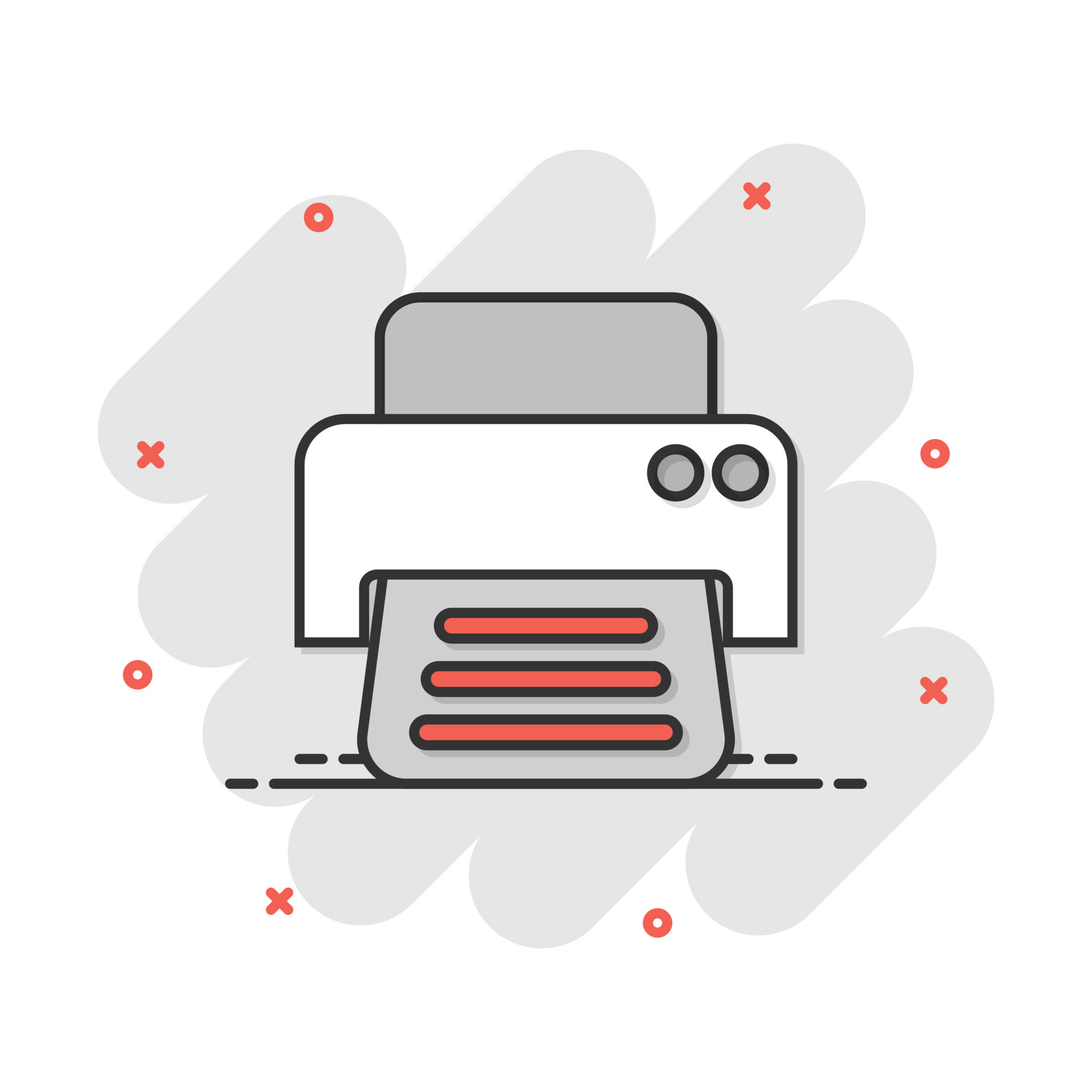 Vector Cartoon Printer Icon In Comic Style Document Printing Sign vector-cartoon-printer-icon-in-comic-style-document-printing-sign