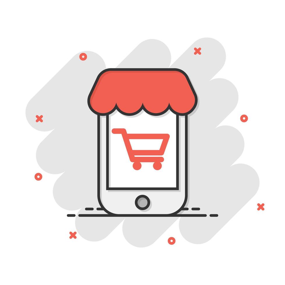 icono de compras en línea en estilo cómico. ilustración de dibujos ... icono de compras en línea en estilo cómico. ilustración de dibujos ...
