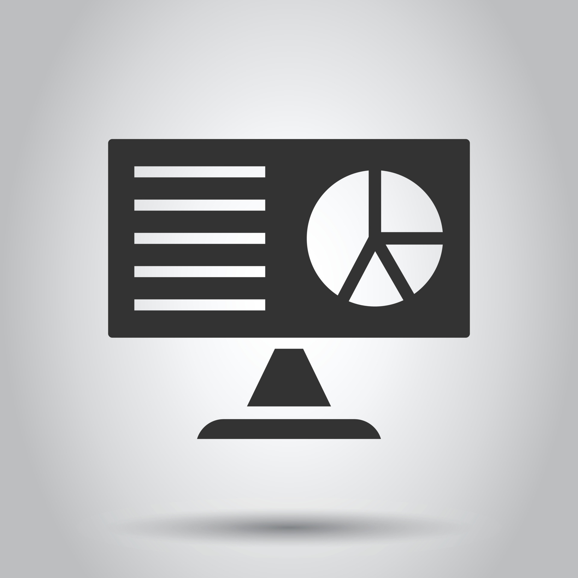 Website analytics icon in flat style. SEO data vector illustration on ...
