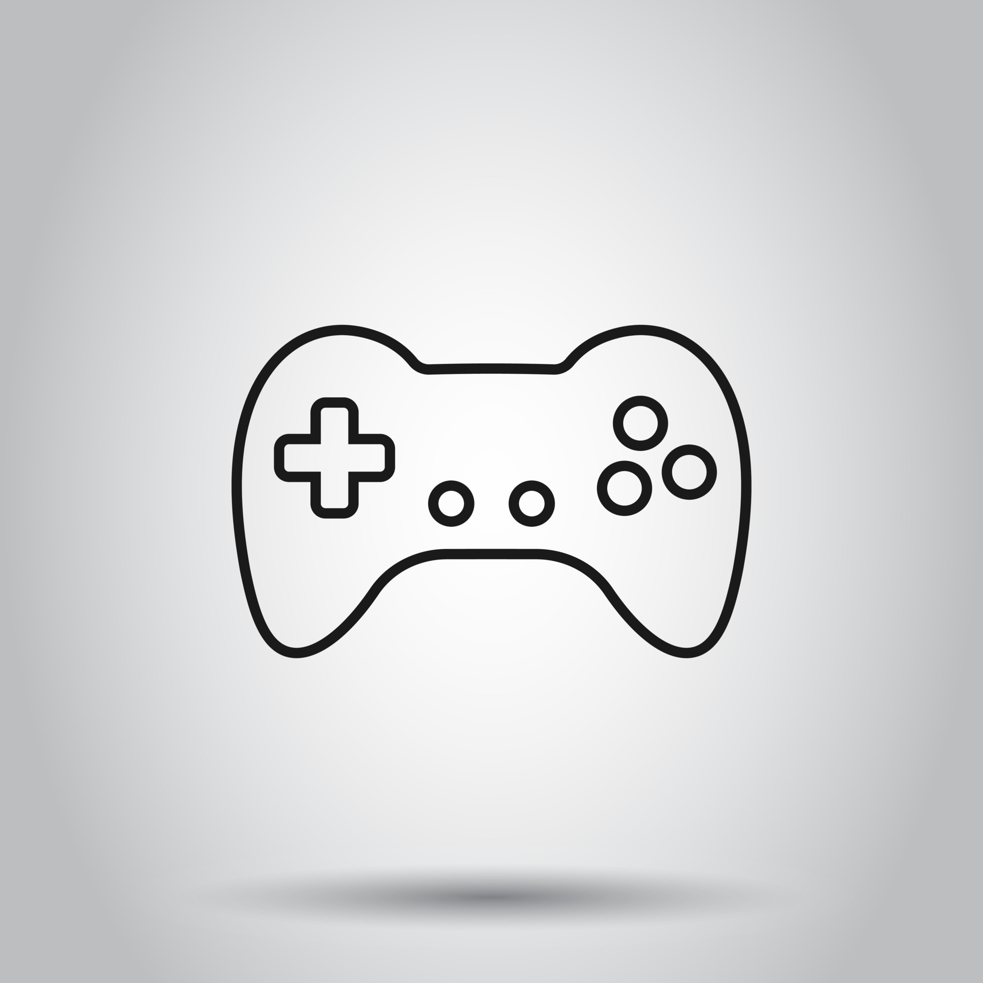 Joystick Sign Icon In Flat Style Gamepad Vector Illustration On