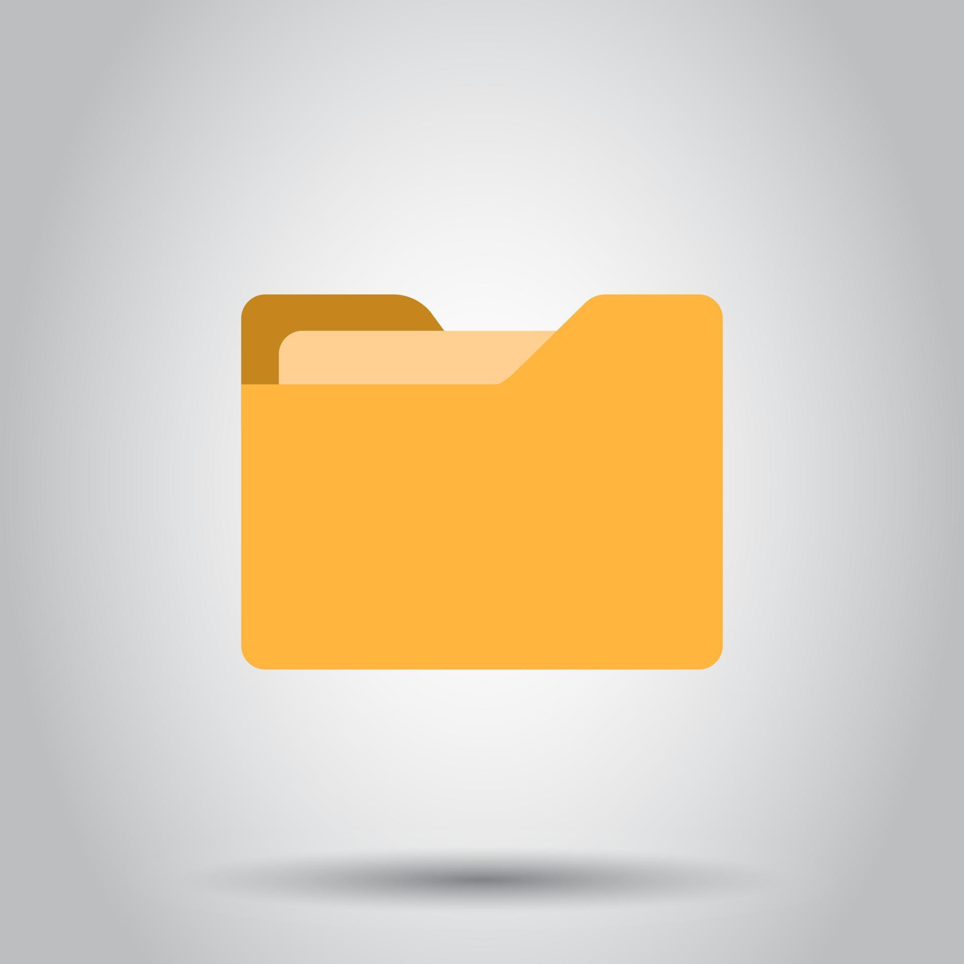icono de carpeta de archivos en estilo plano. Ilustración de vector de archivo de documentos ...