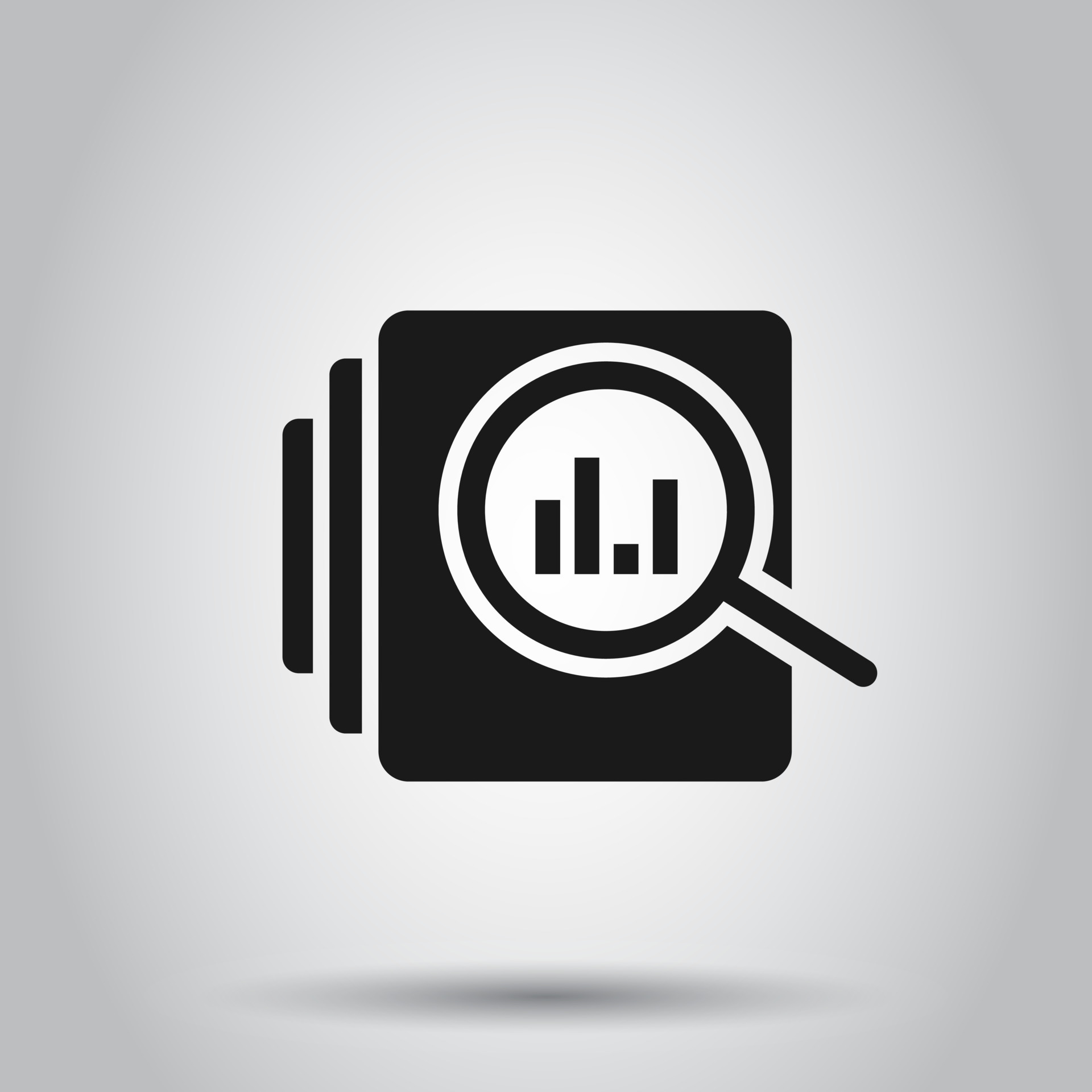 Audit document icon in flat style. Result report vector illustration on ... Audit document icon in flat style. Result report vector illustration on ...