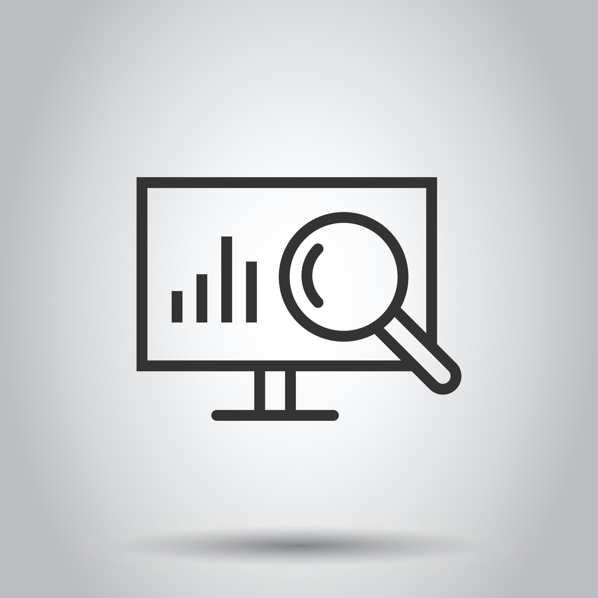 Website analytics icon in flat style. SEO data vector illustration on ...