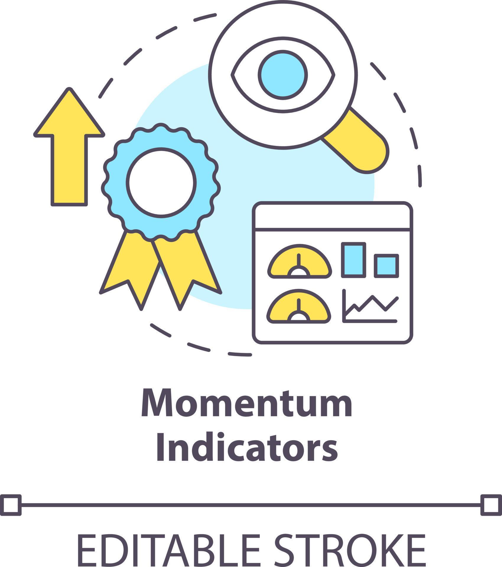 Momentum indicators concept icon. Technical analytics. Trend trading ...