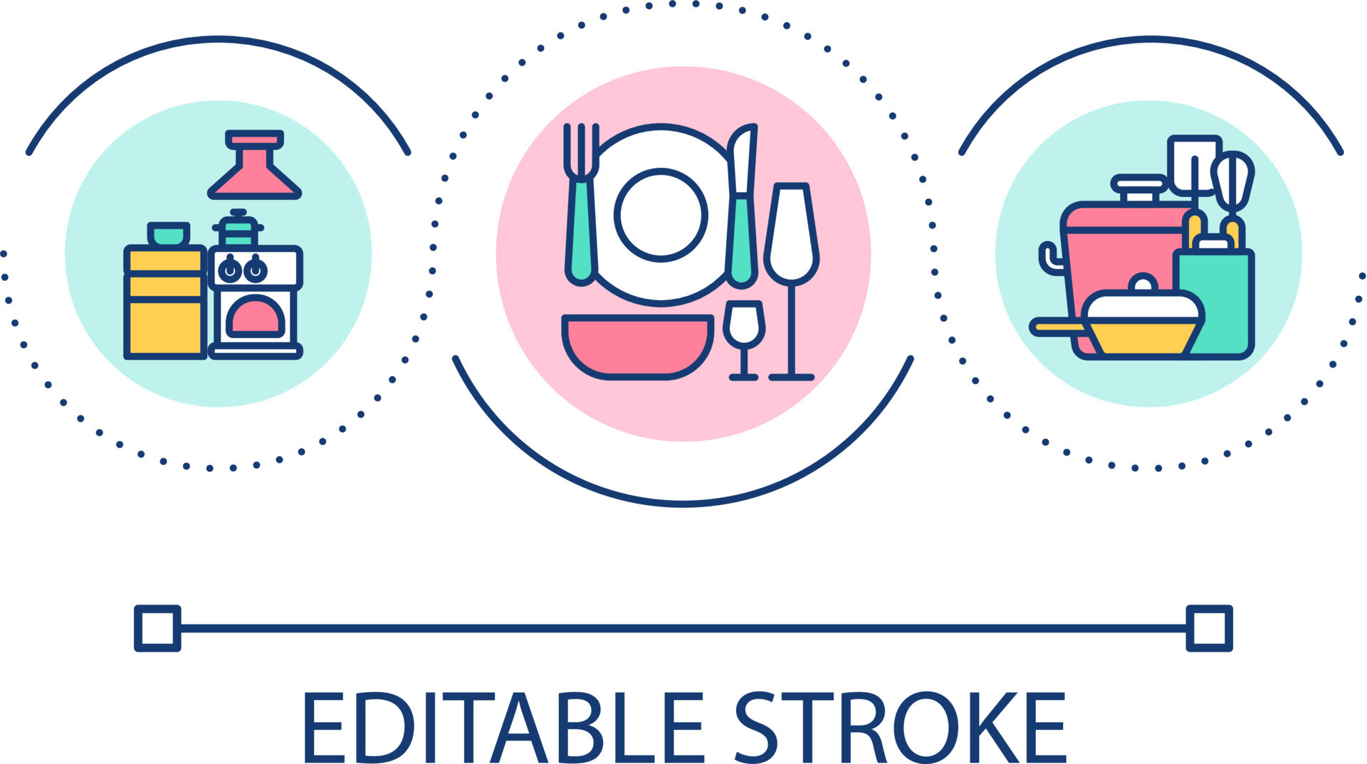 Choosing restaurant supplies and appliances loop concept icon ... Choosing restaurant supplies and appliances loop concept icon ...