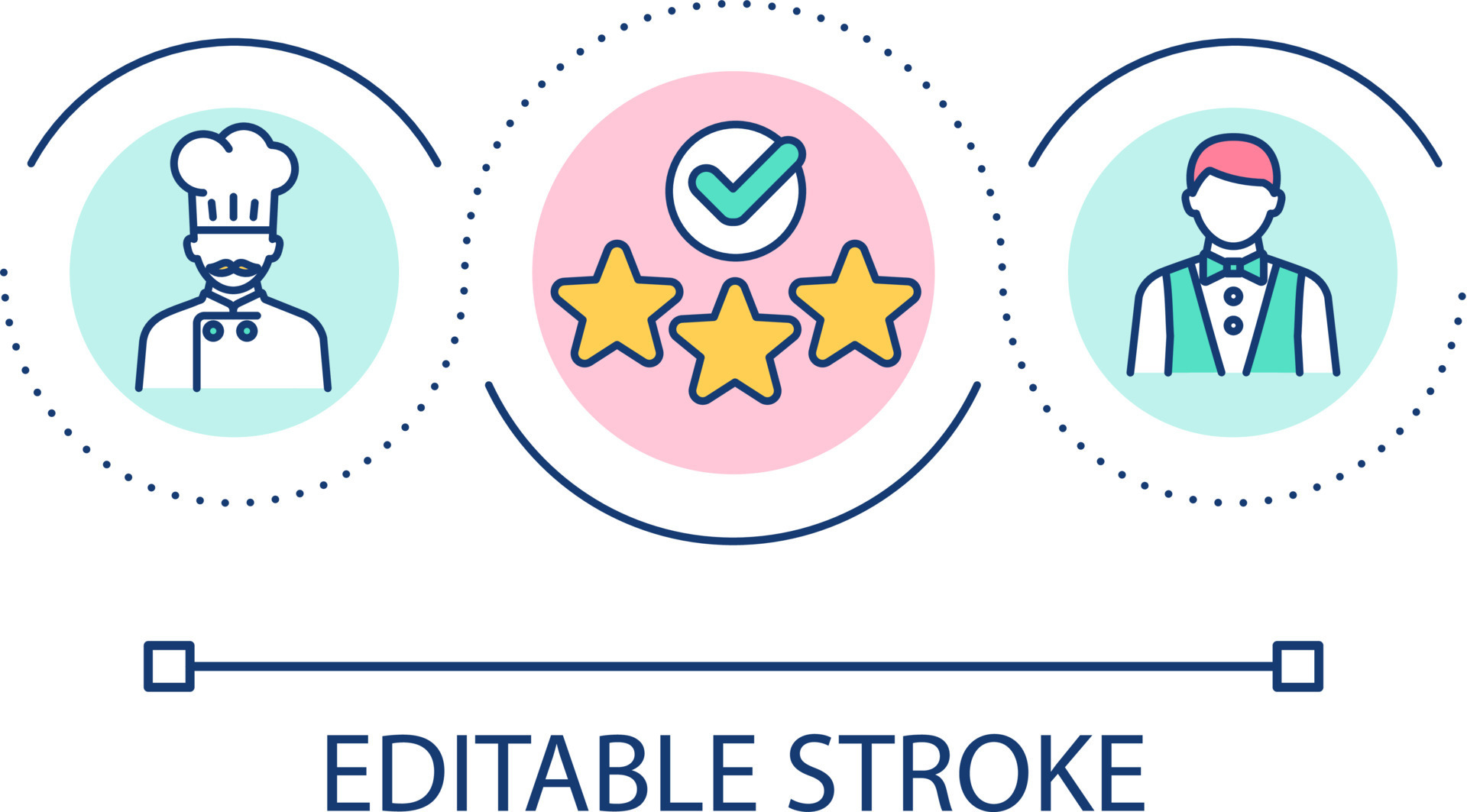 Excellent restaurant customer service loop concept icon. High quality ... Excellent restaurant customer service loop concept icon. High quality ...