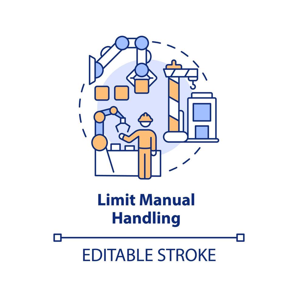 Limit Manual Handling Concept Icon Lifting Objects Preventing Common