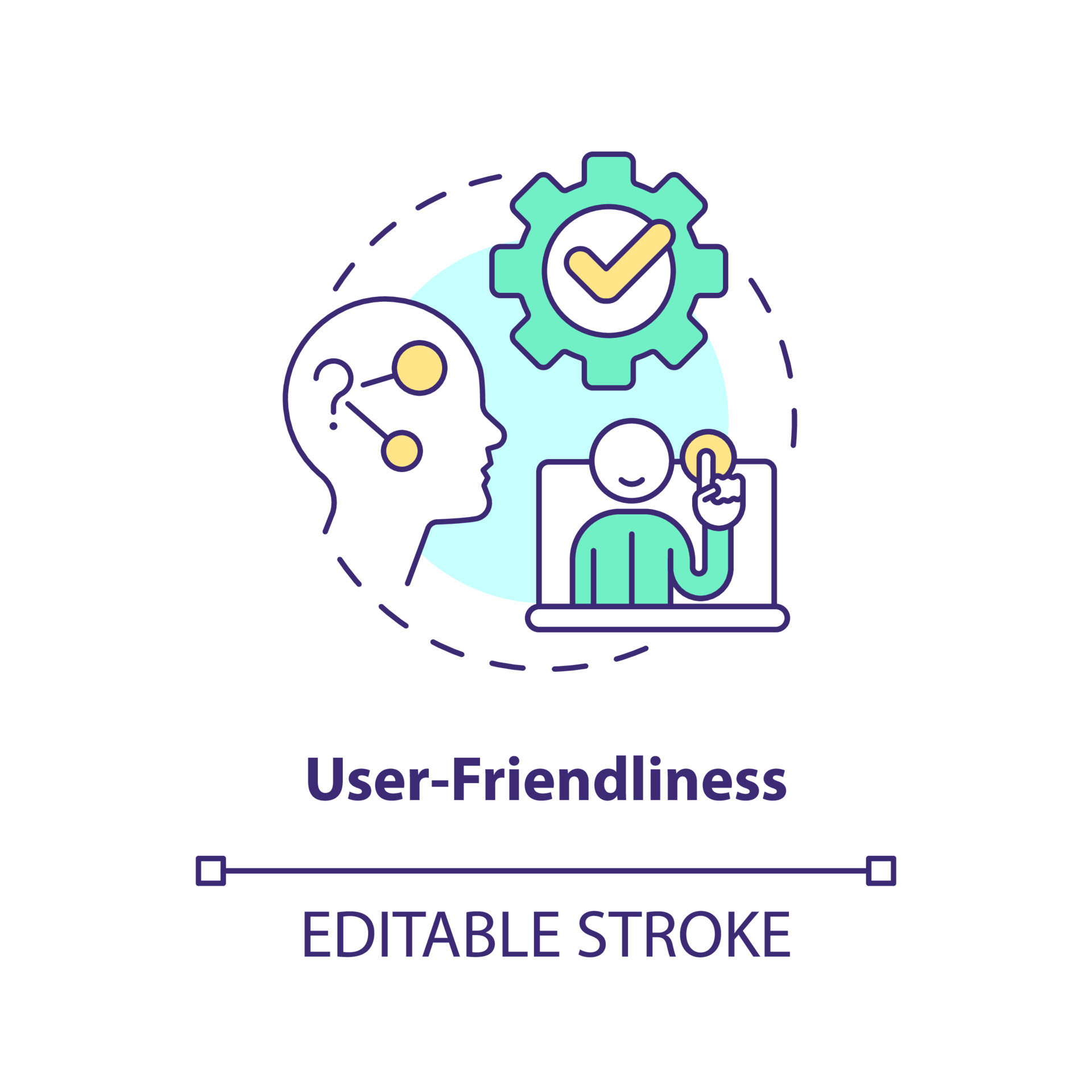 User Friendliness Concept Icon Simple Software For Using Understandable Interface Abstract