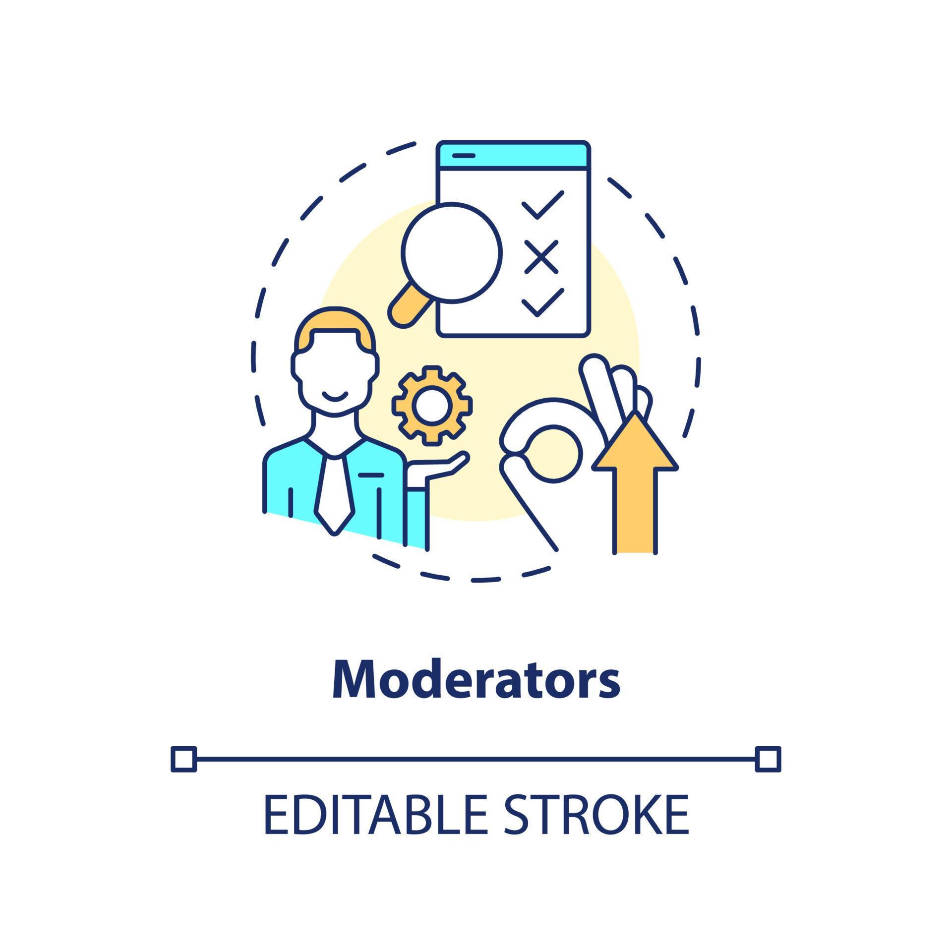 Moderators Concept Icon Manager For Testing Usability Session Guide