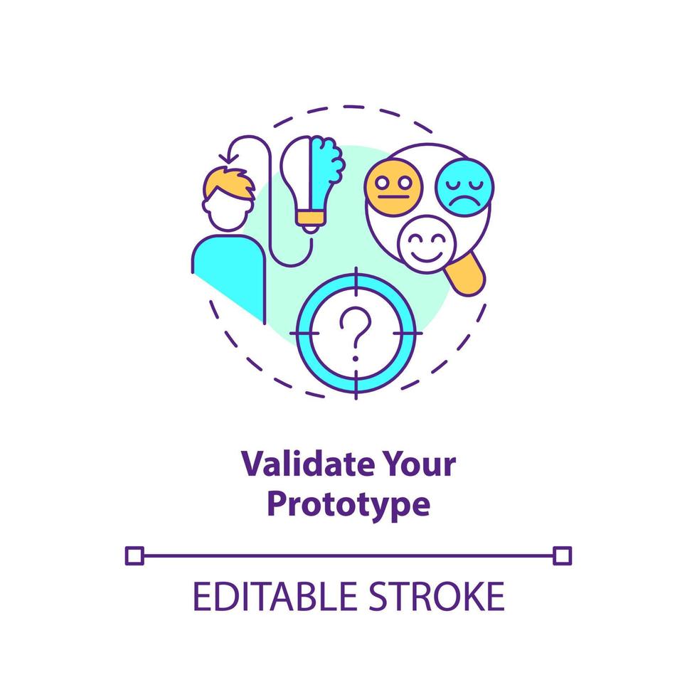 Validate your prototype concept icon. Users testing on early ...