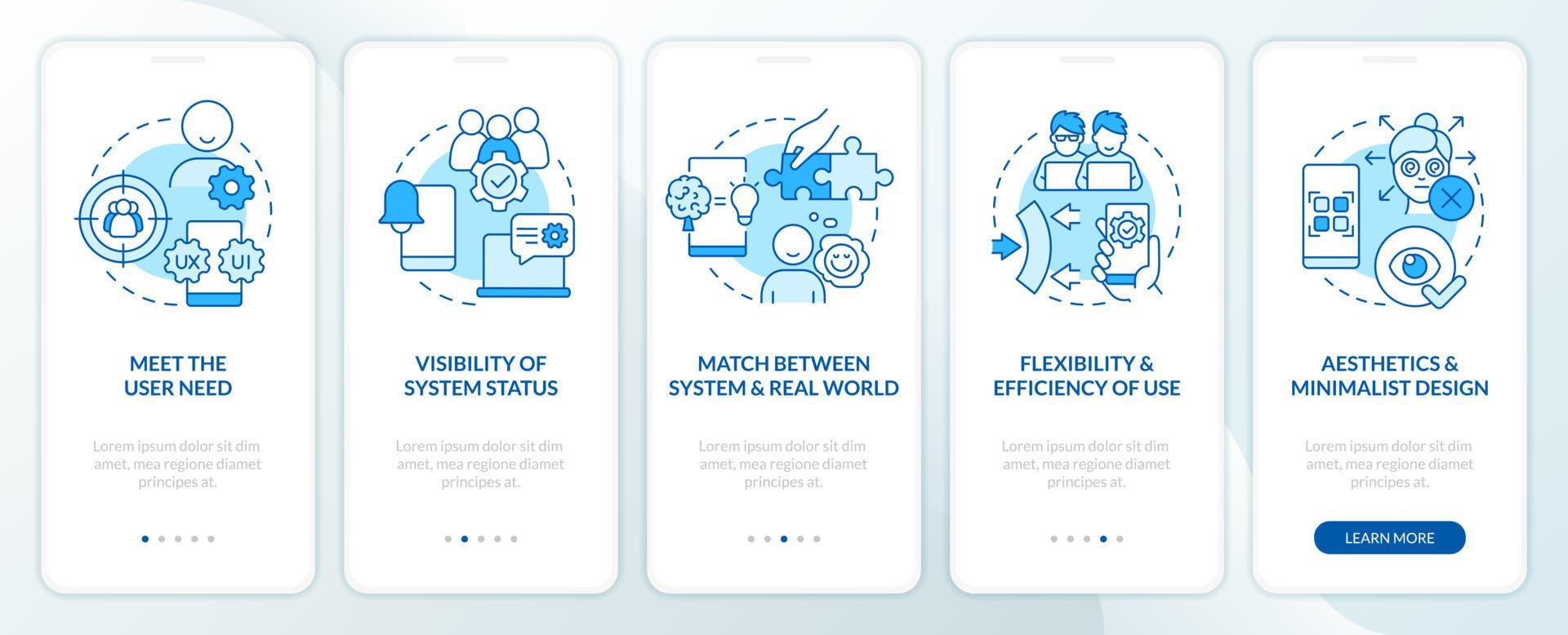 User experience design improving blue onboarding mobile app screen ...