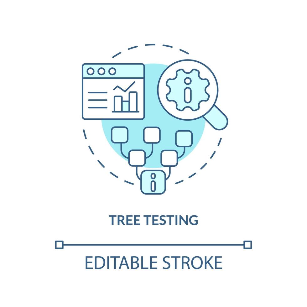 Tree Testing Turquoise Concept Icon Website Architecture Mental Model
