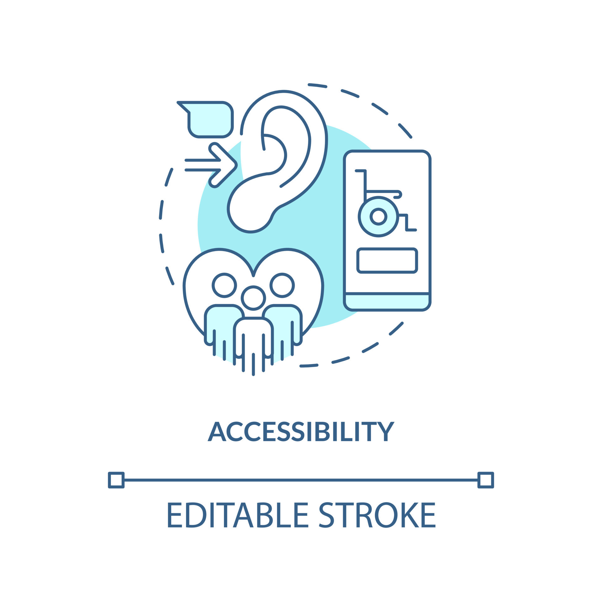 Accessibility Turquoise Concept Icon App Usability User Experience Design Rule Abstract Idea