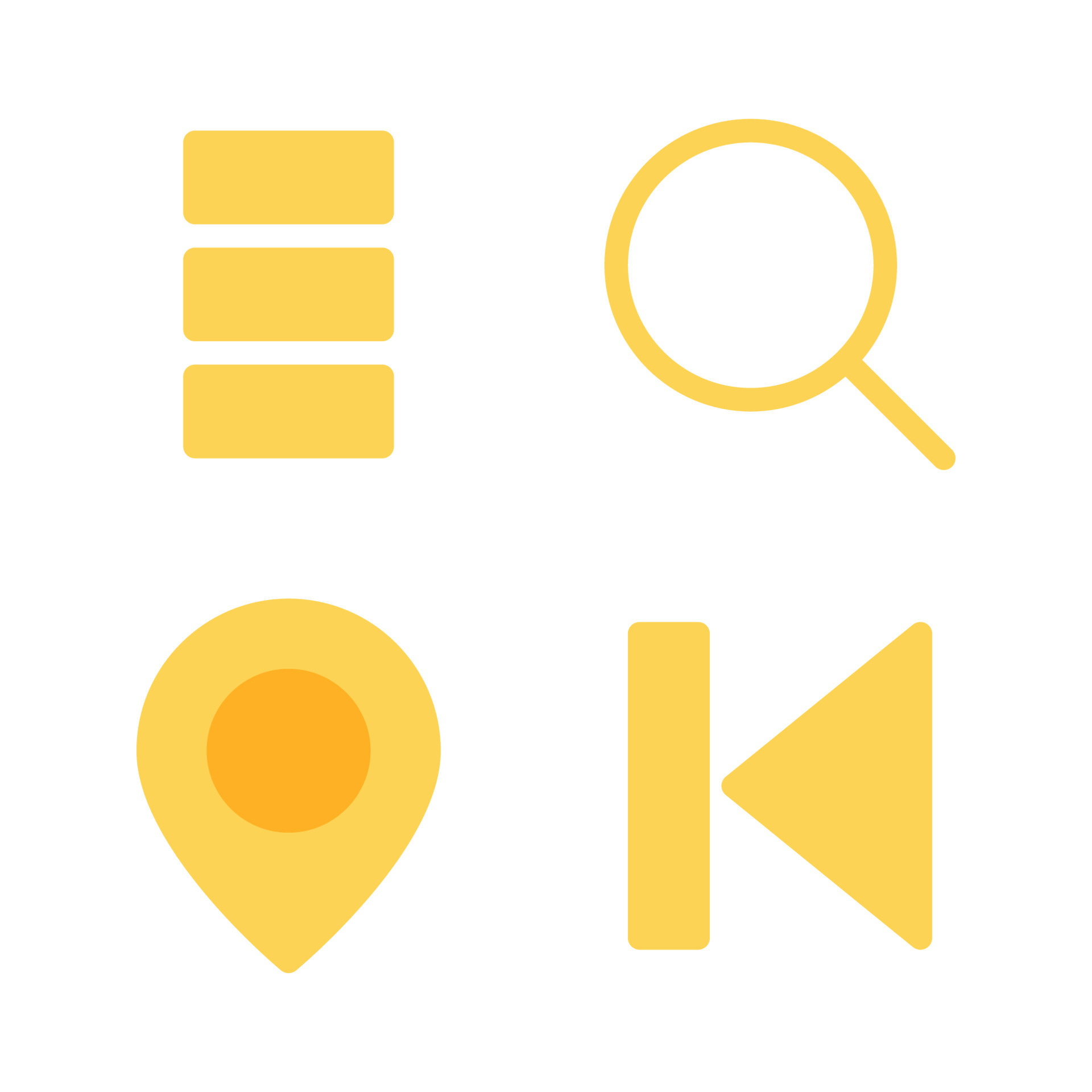 User Interface Icons Set Menu Search Pin Backward Perfect For Website Mobile App App Icons