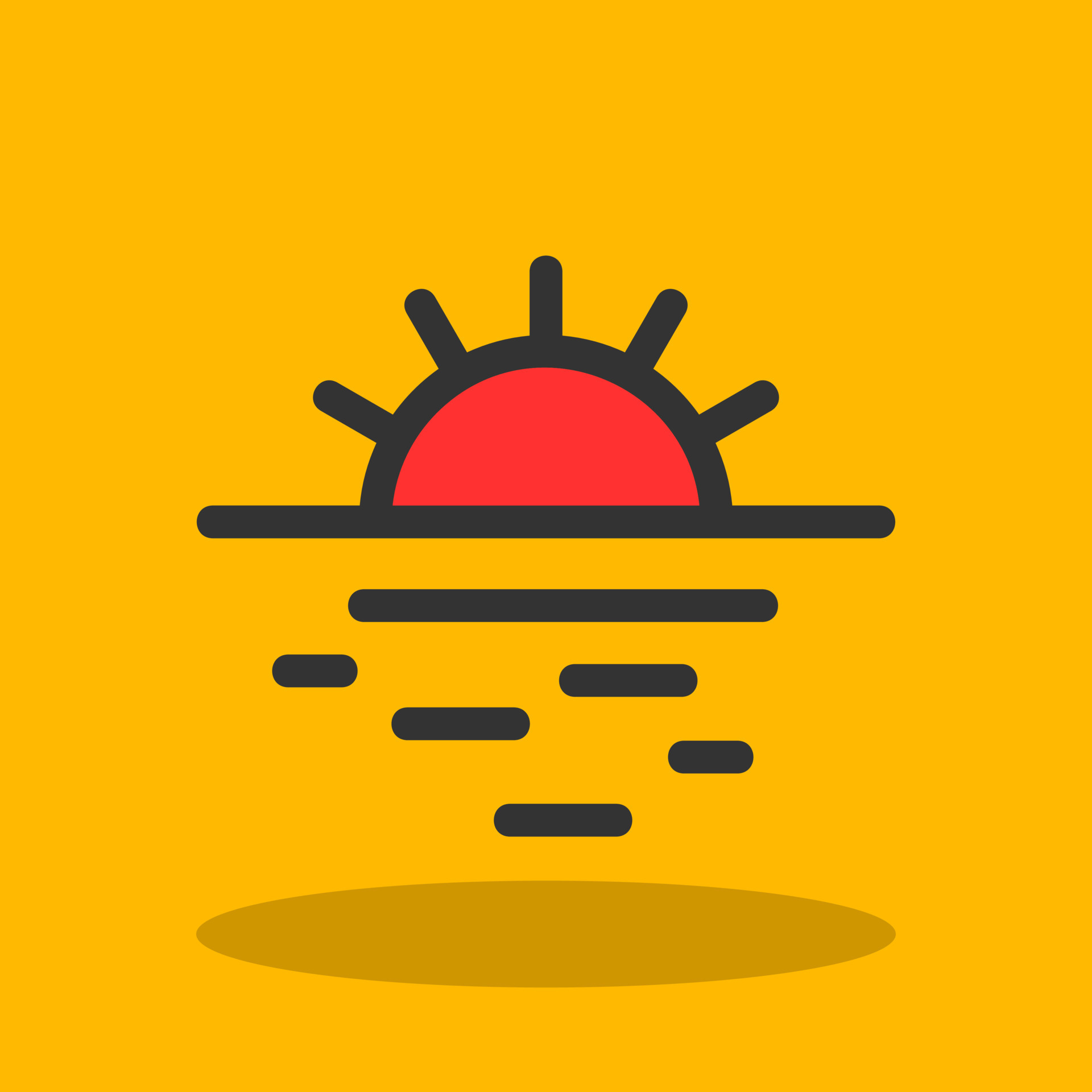 Sunrise Landscape Vector Icon Design 20107298 Vector Art at Vecteezy