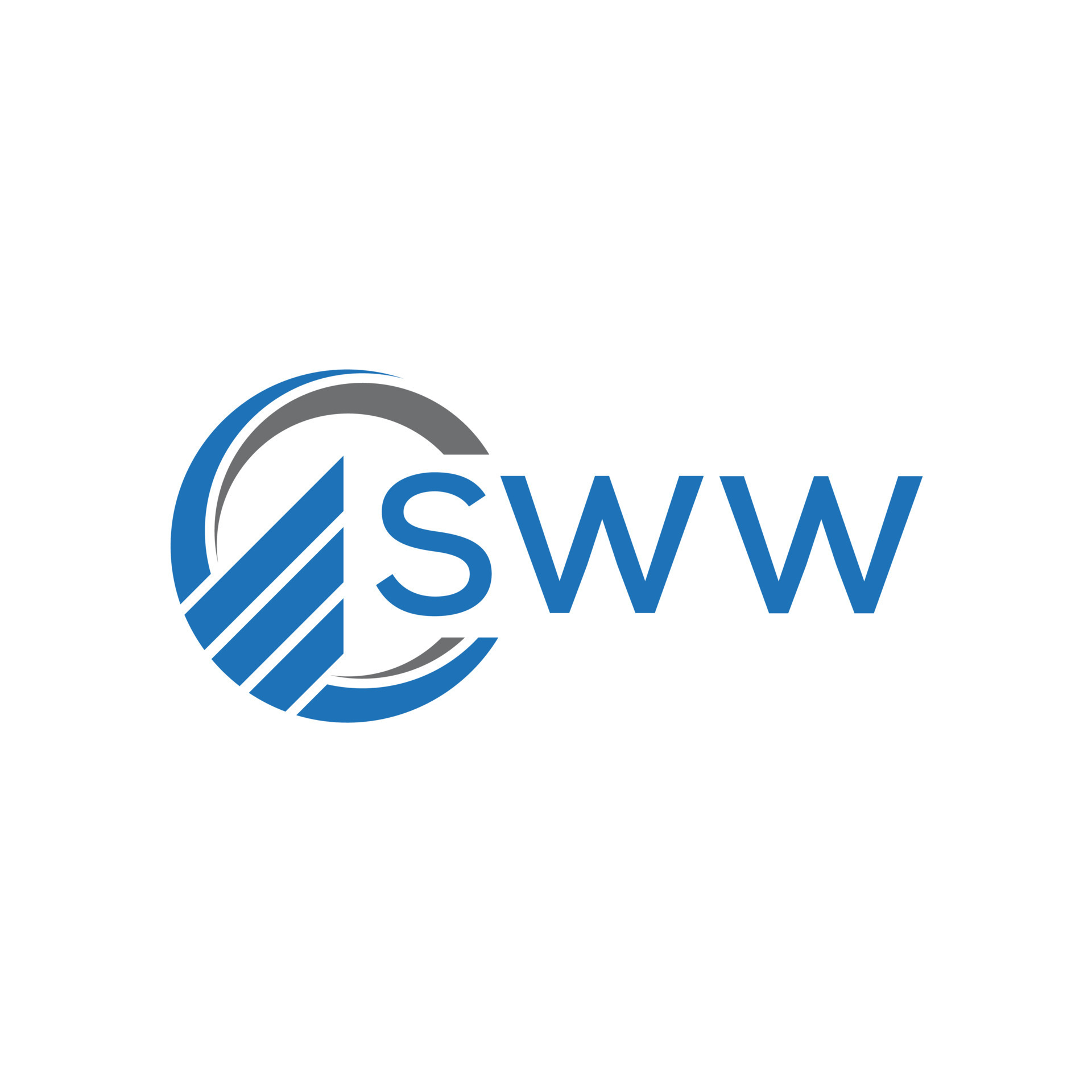 SWW Flat accounting logo design on white background. SWW creative ...