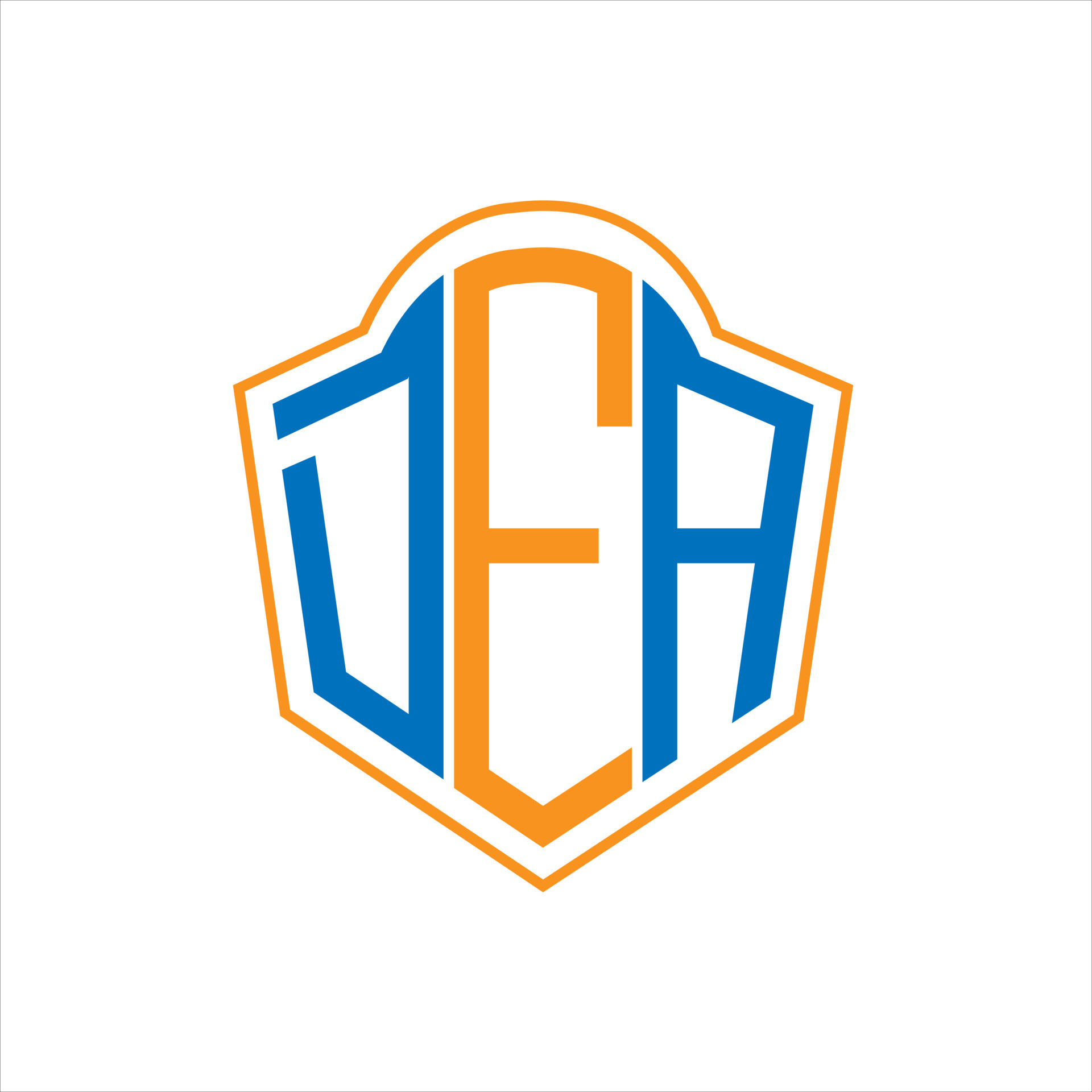 DEA abstract monogram shield logo design on white background. DEA ... DEA abstract monogram shield logo design on white background. DEA ...