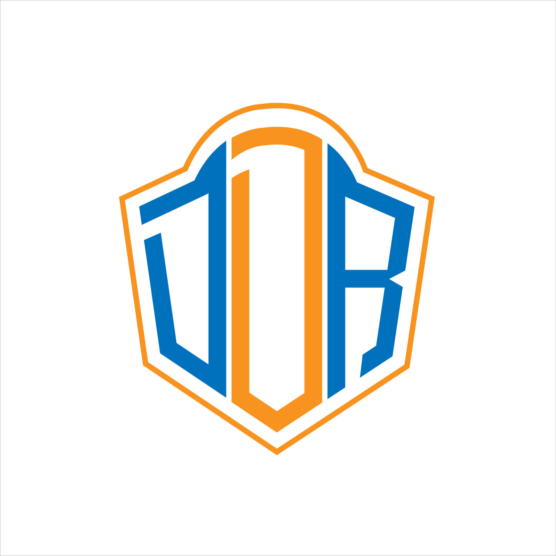 Ddr Abstract Monogram Shield Logo Design On White Background Ddr