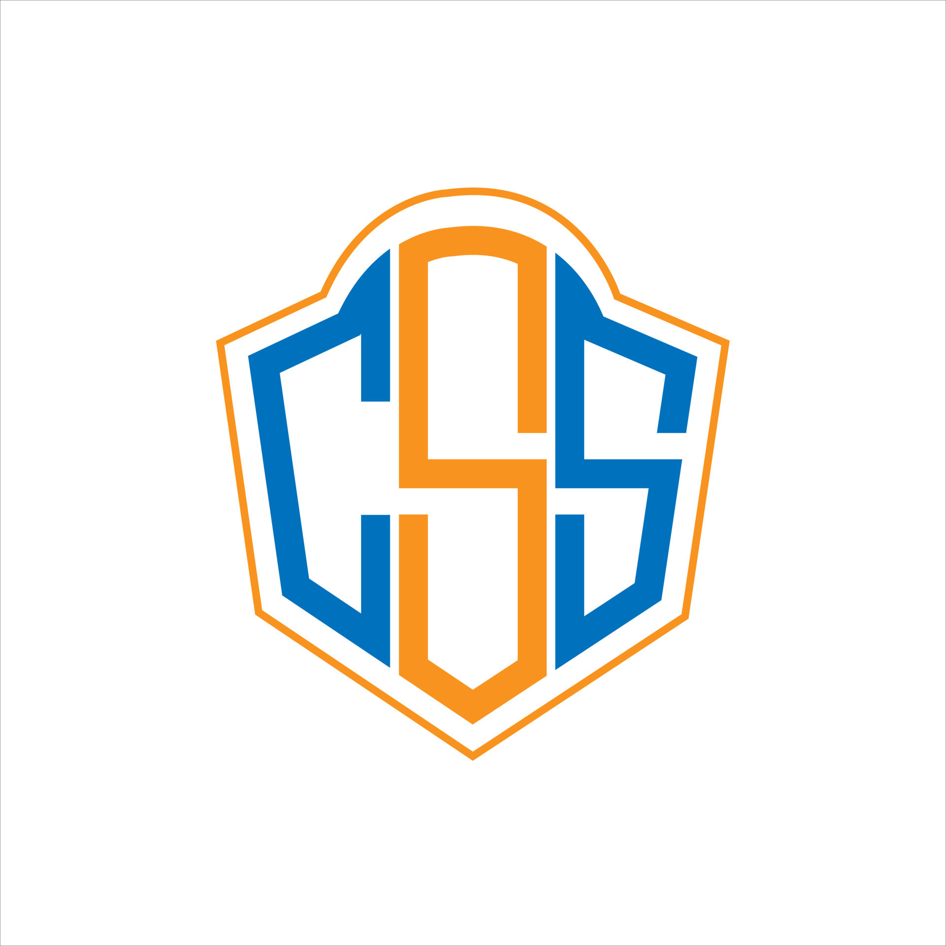 Css Abstract Monogram Shield Logo Design On White Background Css Creative Initials Letter Logo