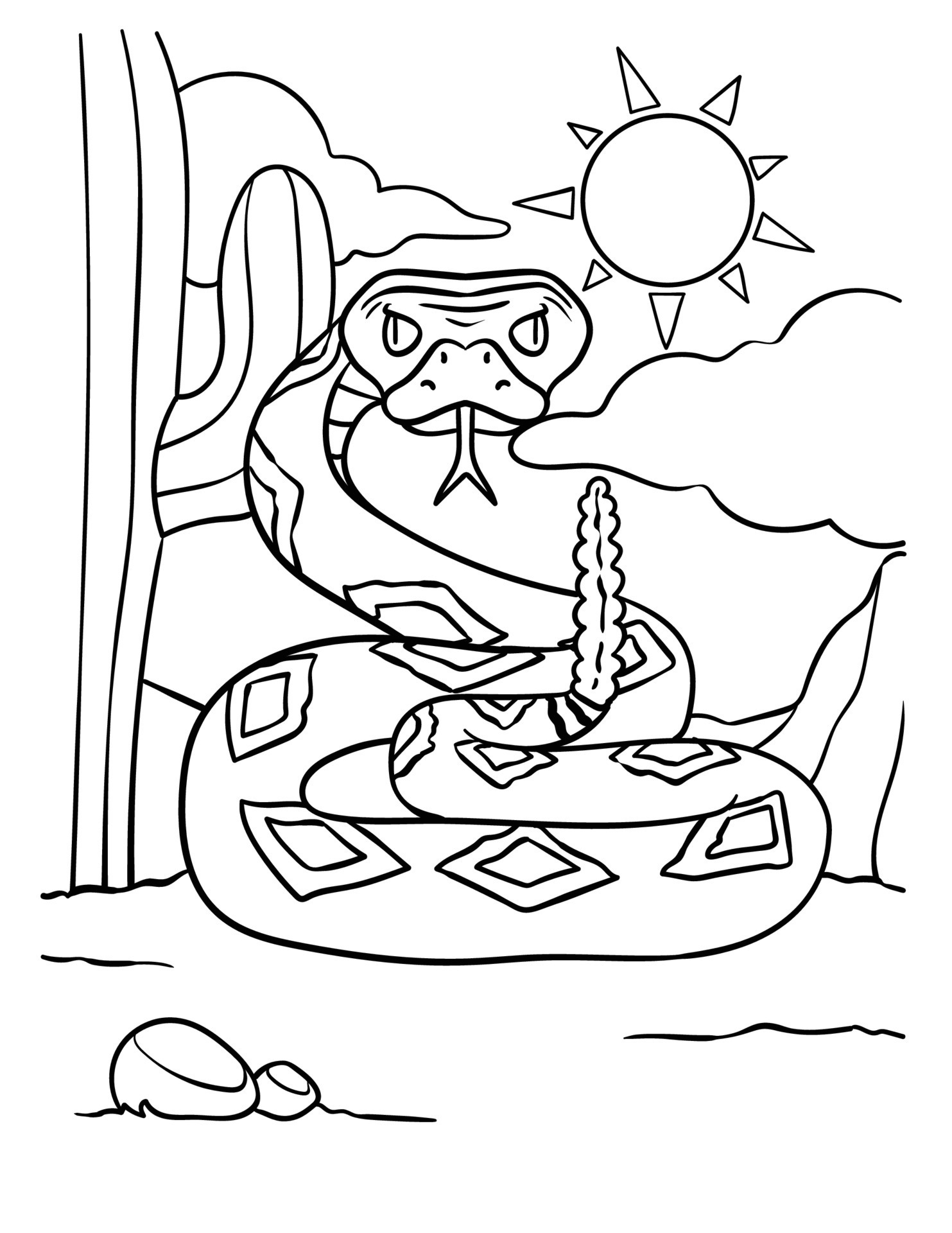 Vaquero Serpiente Colorante Página Para Niños 20119104 Vector En Vecteezy