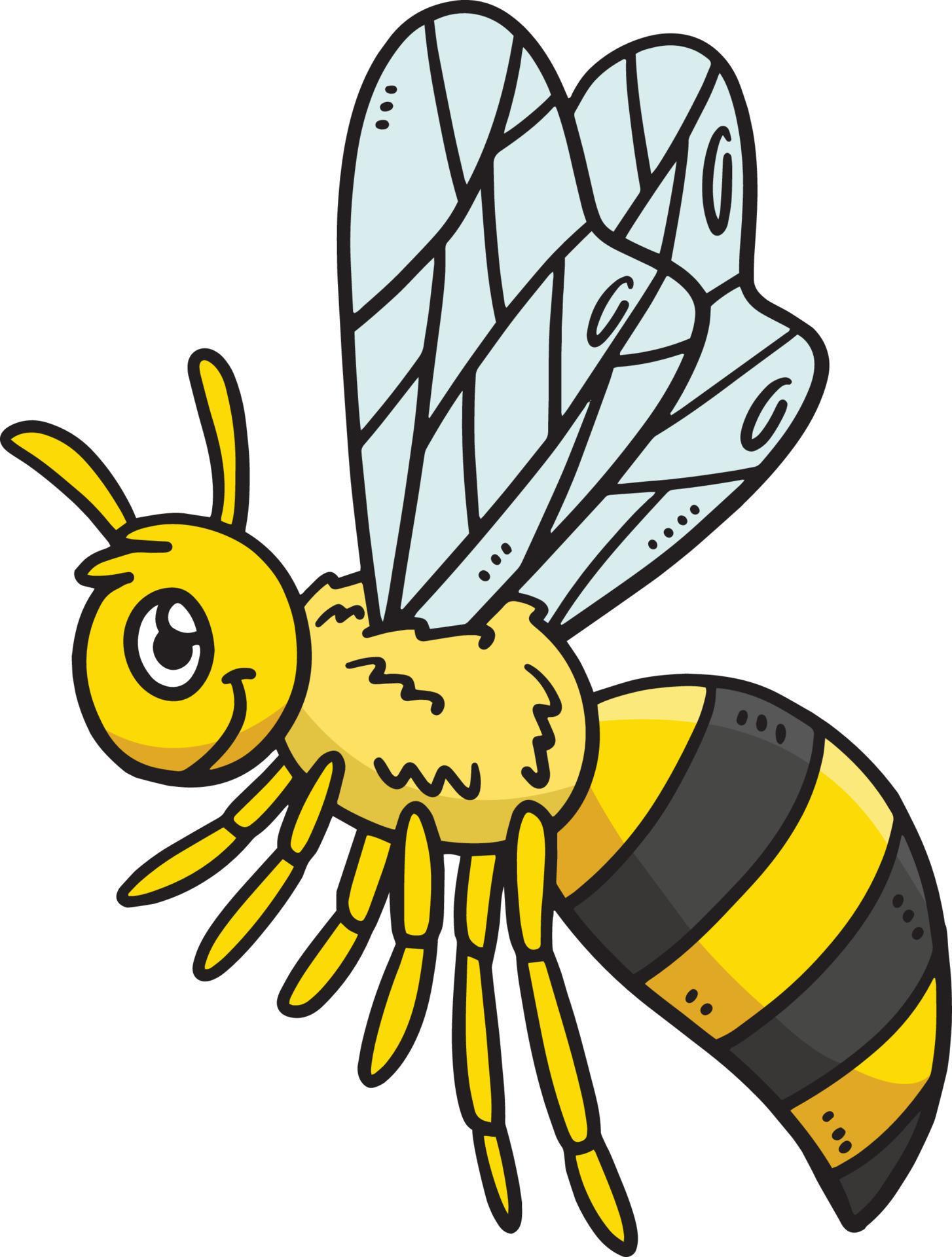 Spring Bee Cartoon Colored Clipart Illustration 20119272 Vector Art at ...