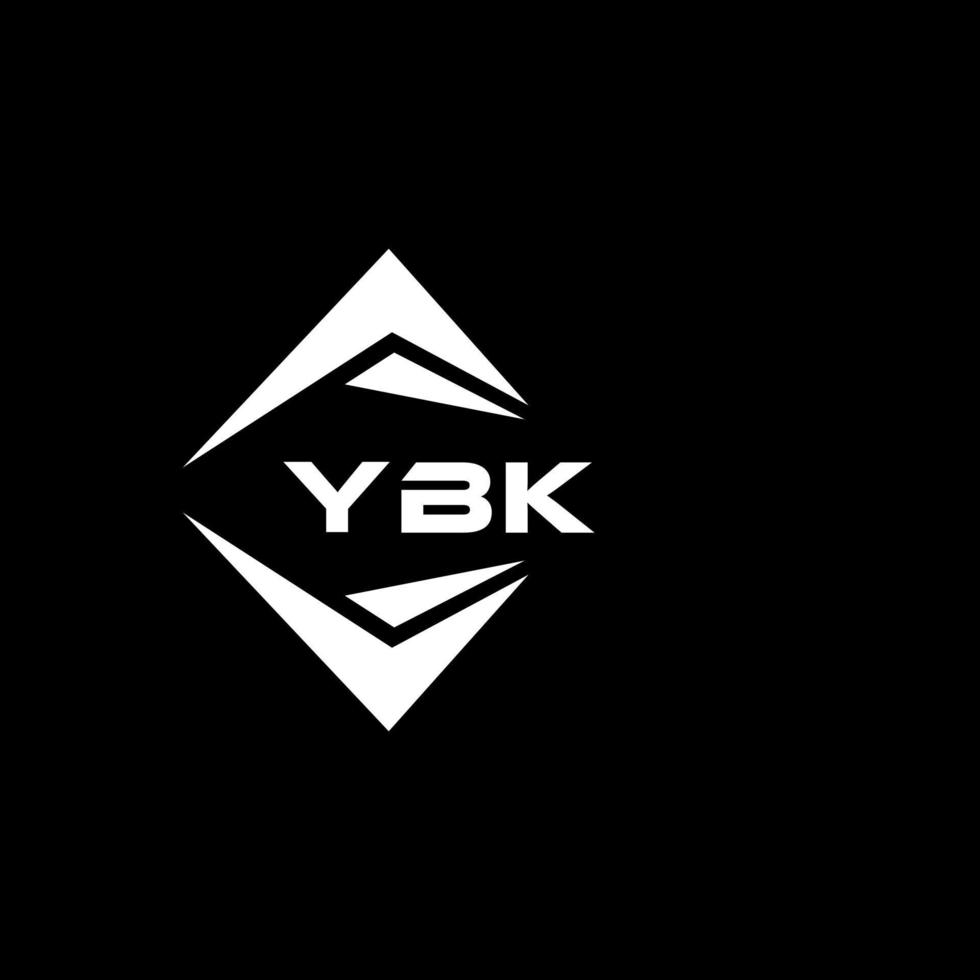 YBK abstract monogram shield logo design on black background. YBK creative initials letter logo ...