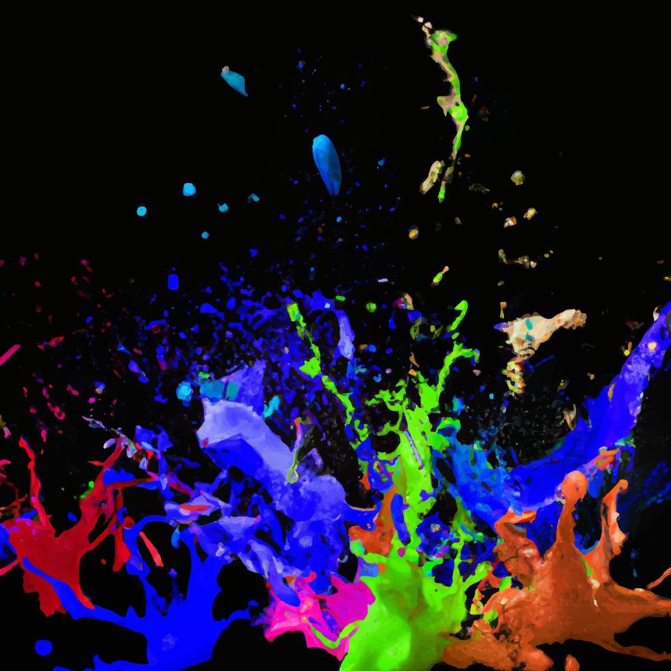 abstract color splash and explosion vector illustration. color splash ...