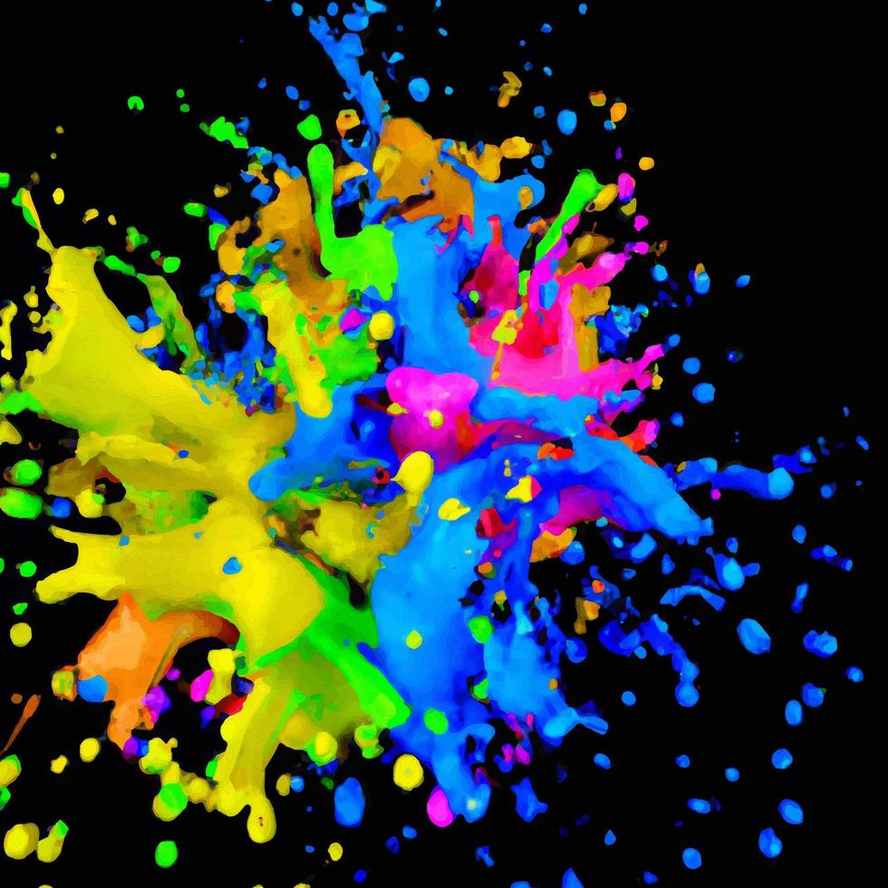 abstract color splash and explosion vector illustration. color splash ...