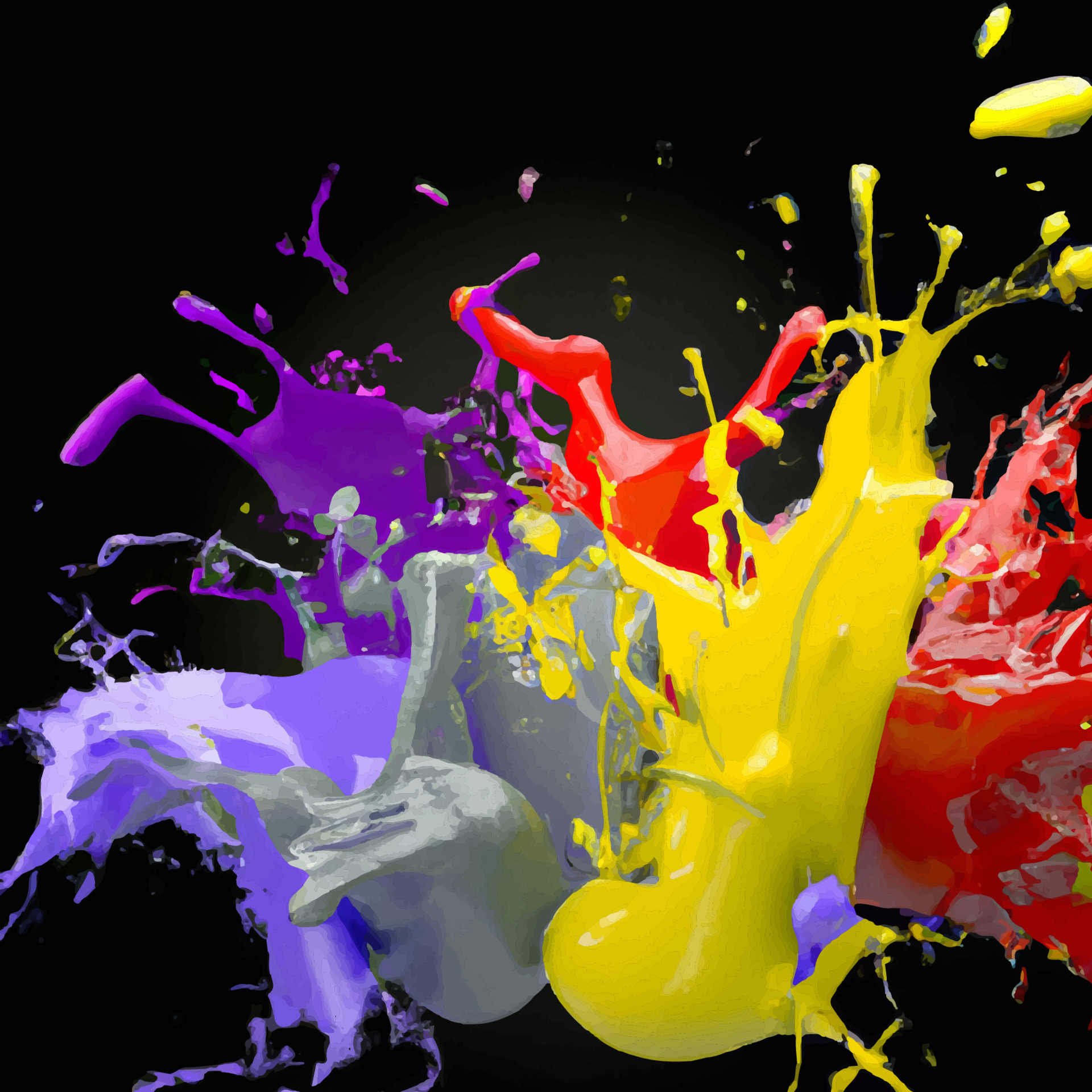 abstract color splash and explosion vector illustration. color splash ...