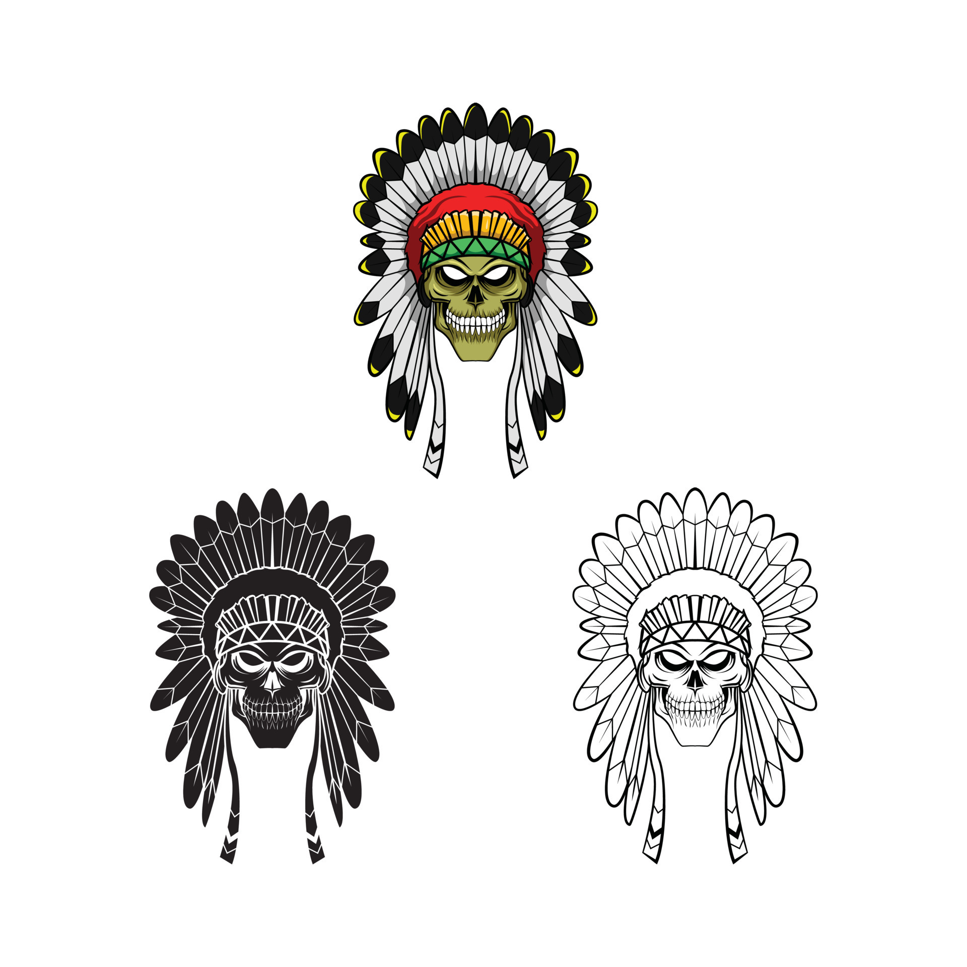 Coloring book apache head cartoon character 20122166 Vector Art at Vecteezy