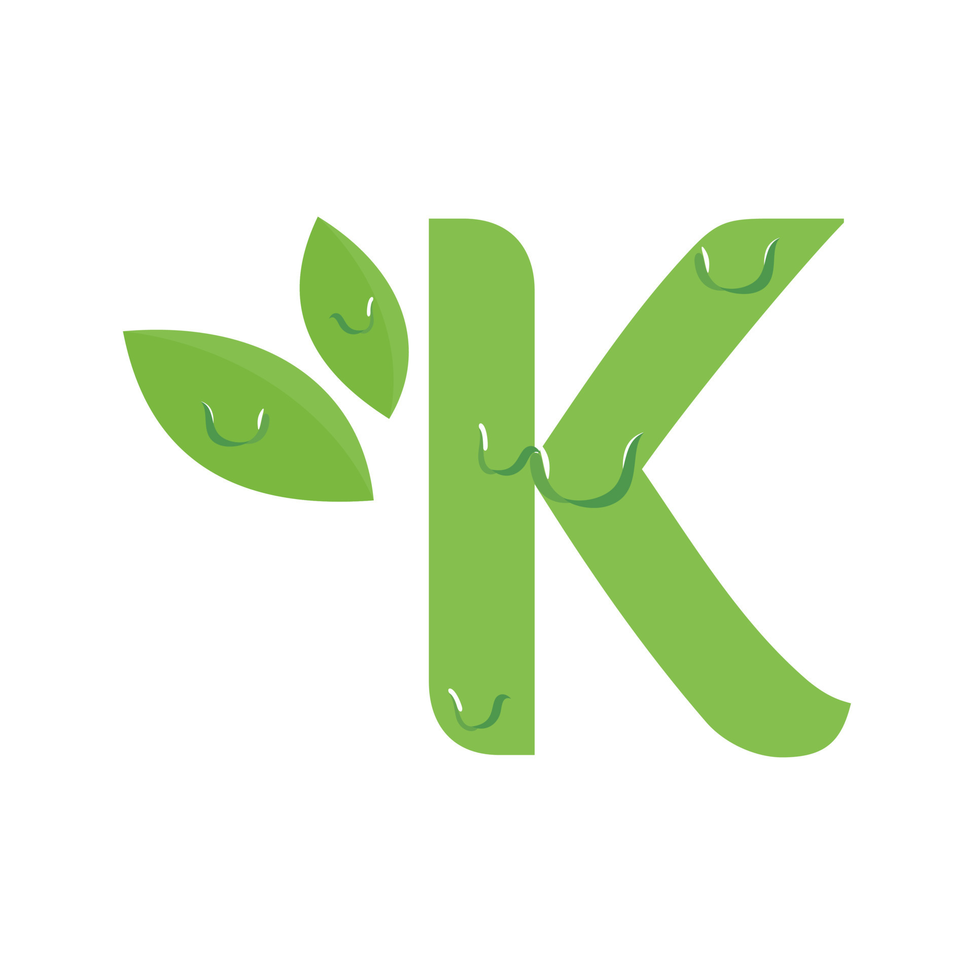 Initial K Leaf Dew 20123921 Vector Art at Vecteezy