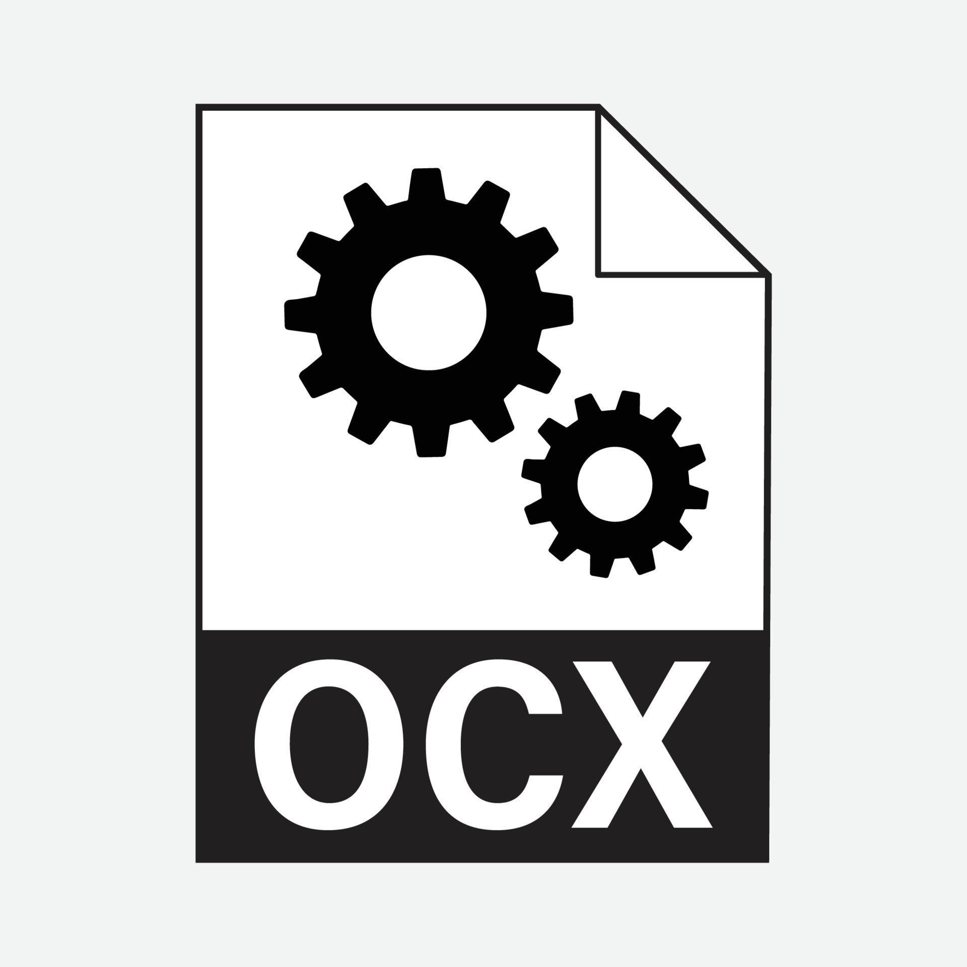Ocx File Formats Icon Vector 20126573 Vector Art At Vecteezy